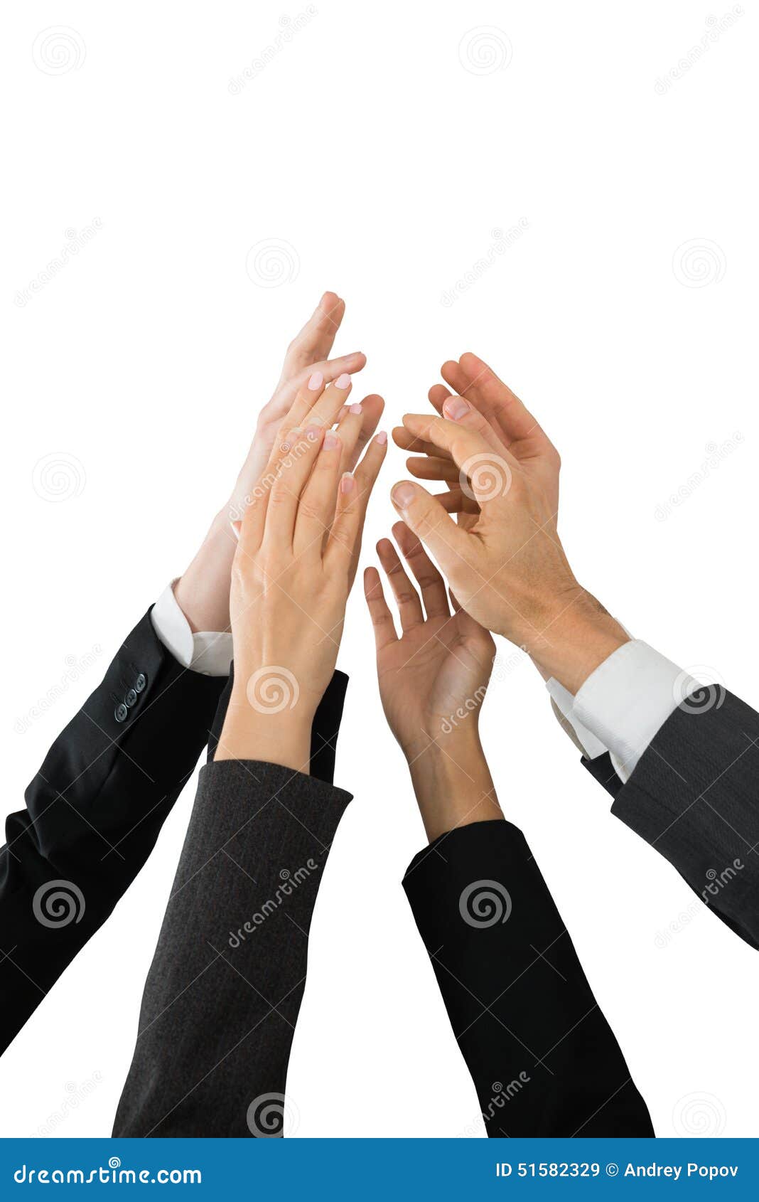 Businesspeople Giving High-five Stock Image - Image of five, background ...