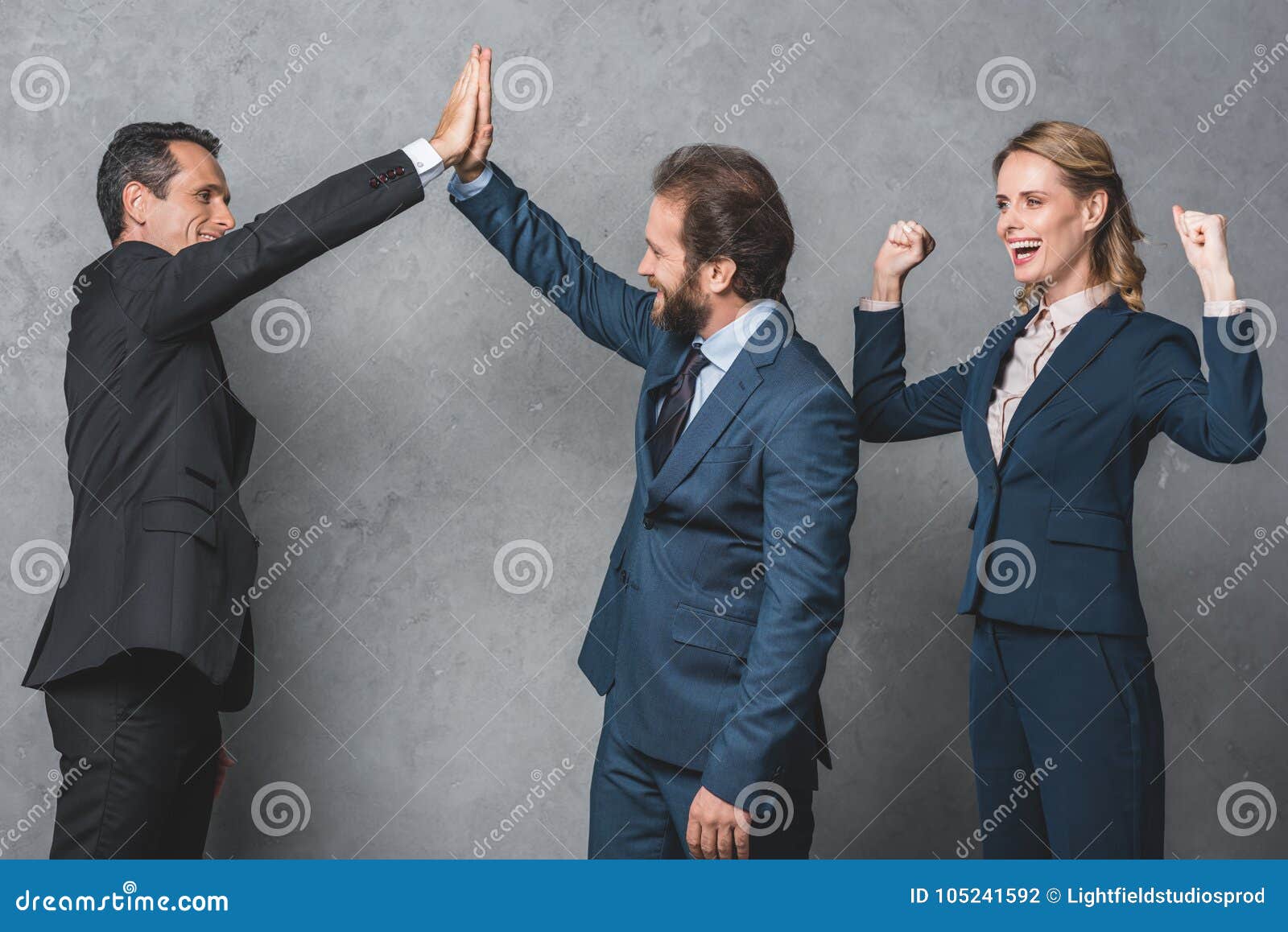 Businesspeople Giving High Five Stock Photo - Image of beautiful ... Businesspeople Giving High Five Stock Photo - Image of beautiful ...