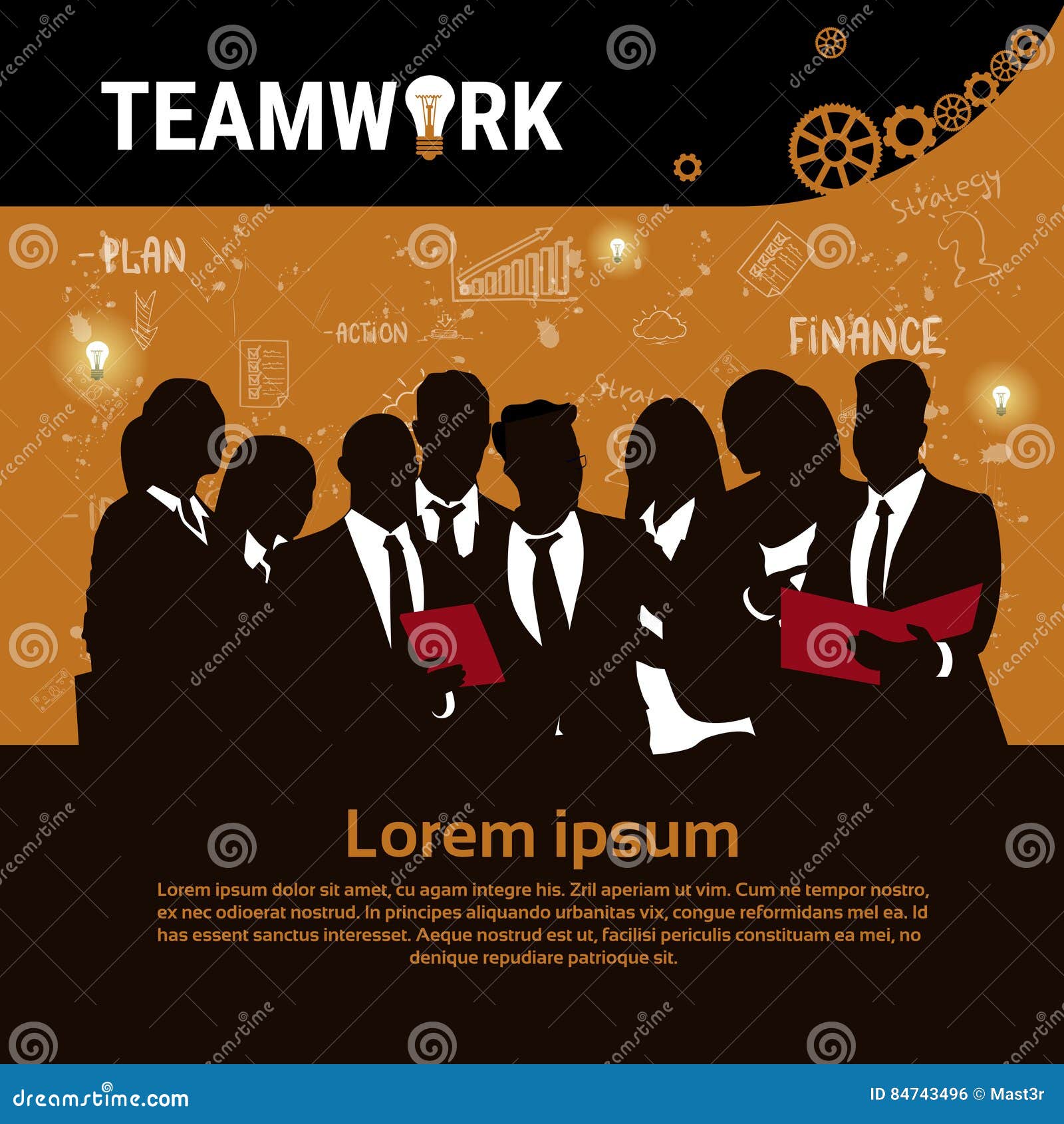 Brainstorm And Teamwork Banner With People`s Hands And Doodle Symbols ...