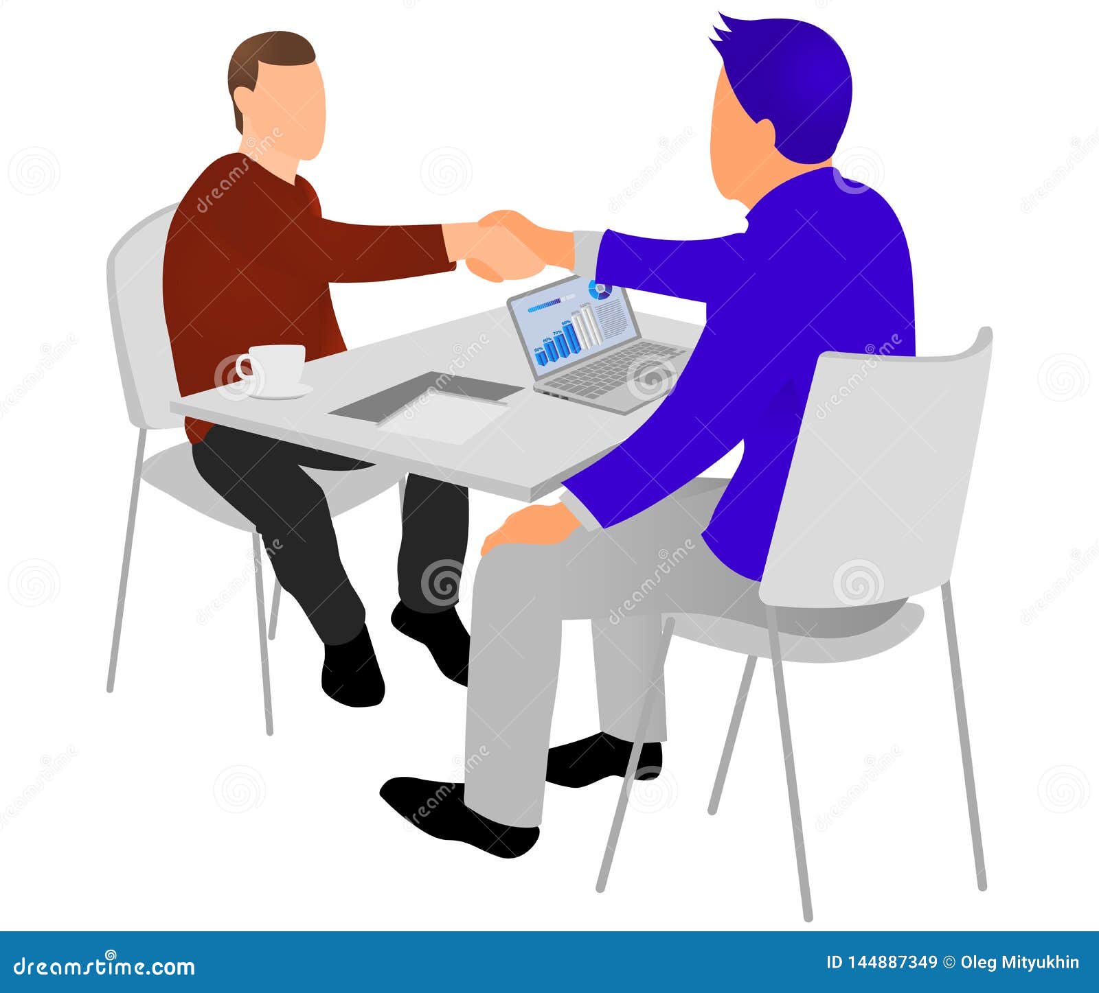 Businesspeople Handshaking after Negotiation or Interview at Office ...