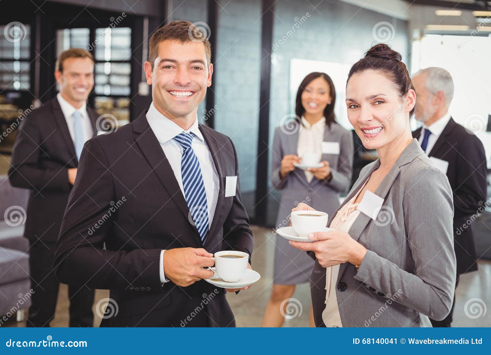 Businesspeople Having a Discussion during Break Time Stock Image ...