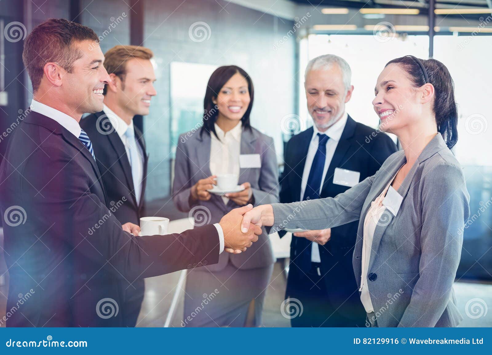 Businesspeople Having a Discussion during Break Time Stock Photo ...