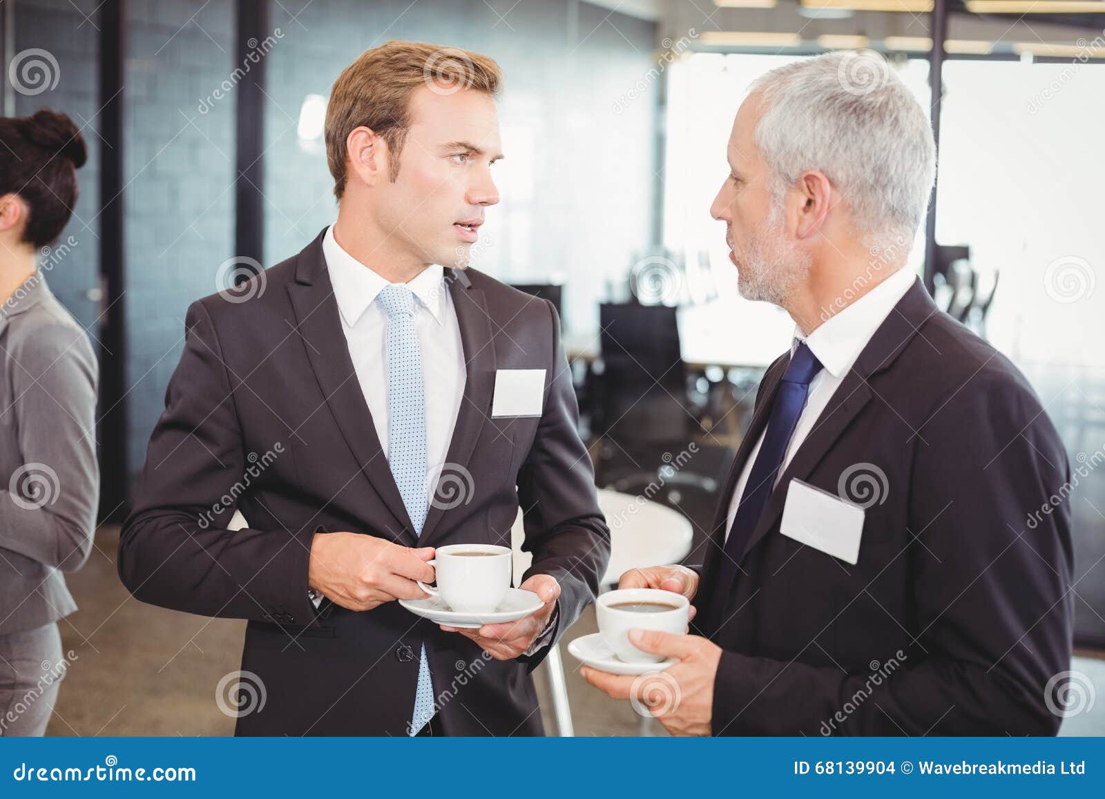 Businesspeople Having a Discussion during Break Time Stock Photo ...