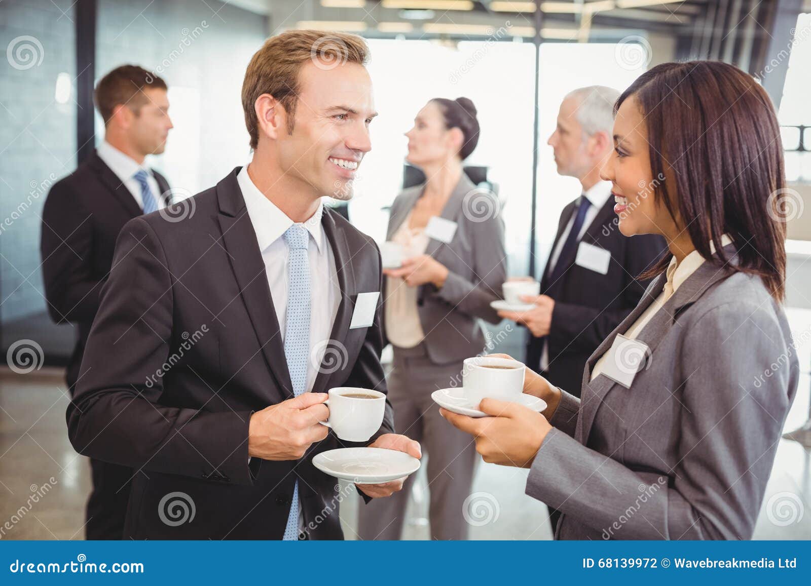 Businesspeople Having a Discussion during Break Time Stock Photo ...