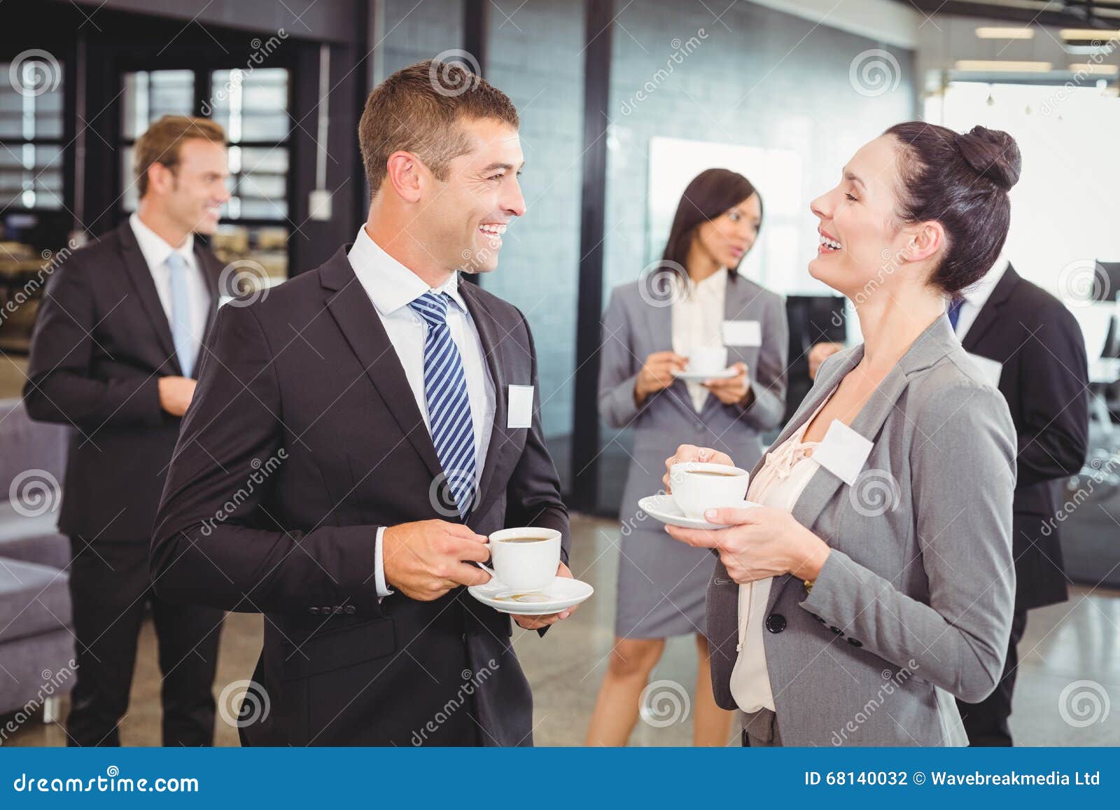 Businesspeople Having a Discussion during Break Time Stock Photo ...