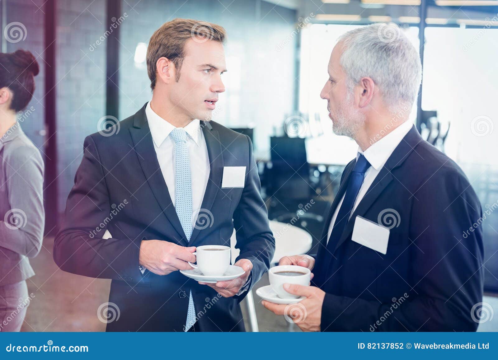 Businesspeople Having a Discussion during Break Time Stock Photo ...
