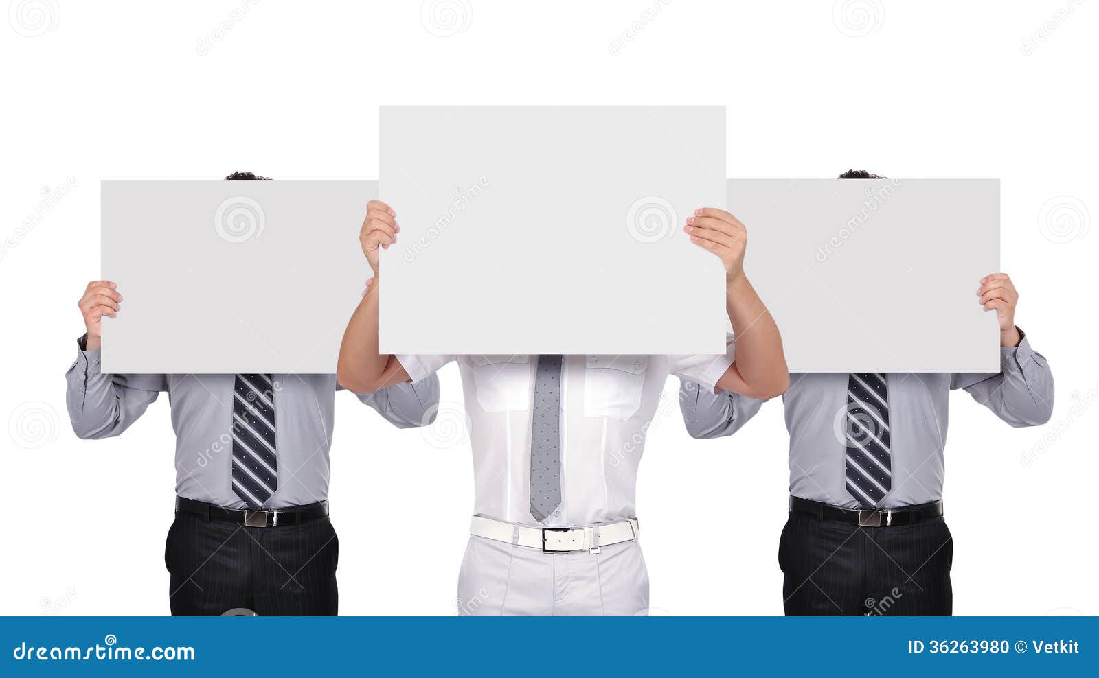 Businesspeople Holding Poster Stock Photo - Image of seminar, hand ...