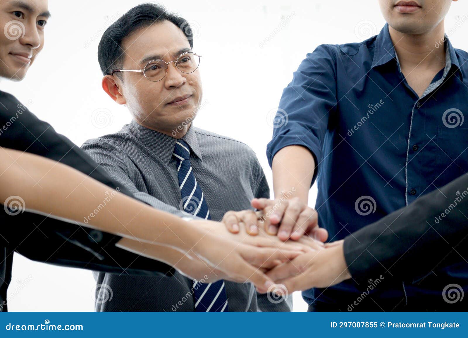 Businesspeople Join Hands Together, Partnership Colleagues Team Holding ...