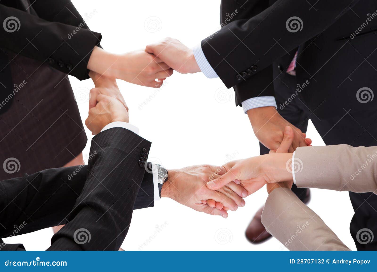 Businesspeople Linking Hands - Teamwork Stock Photo - Image of pact ...