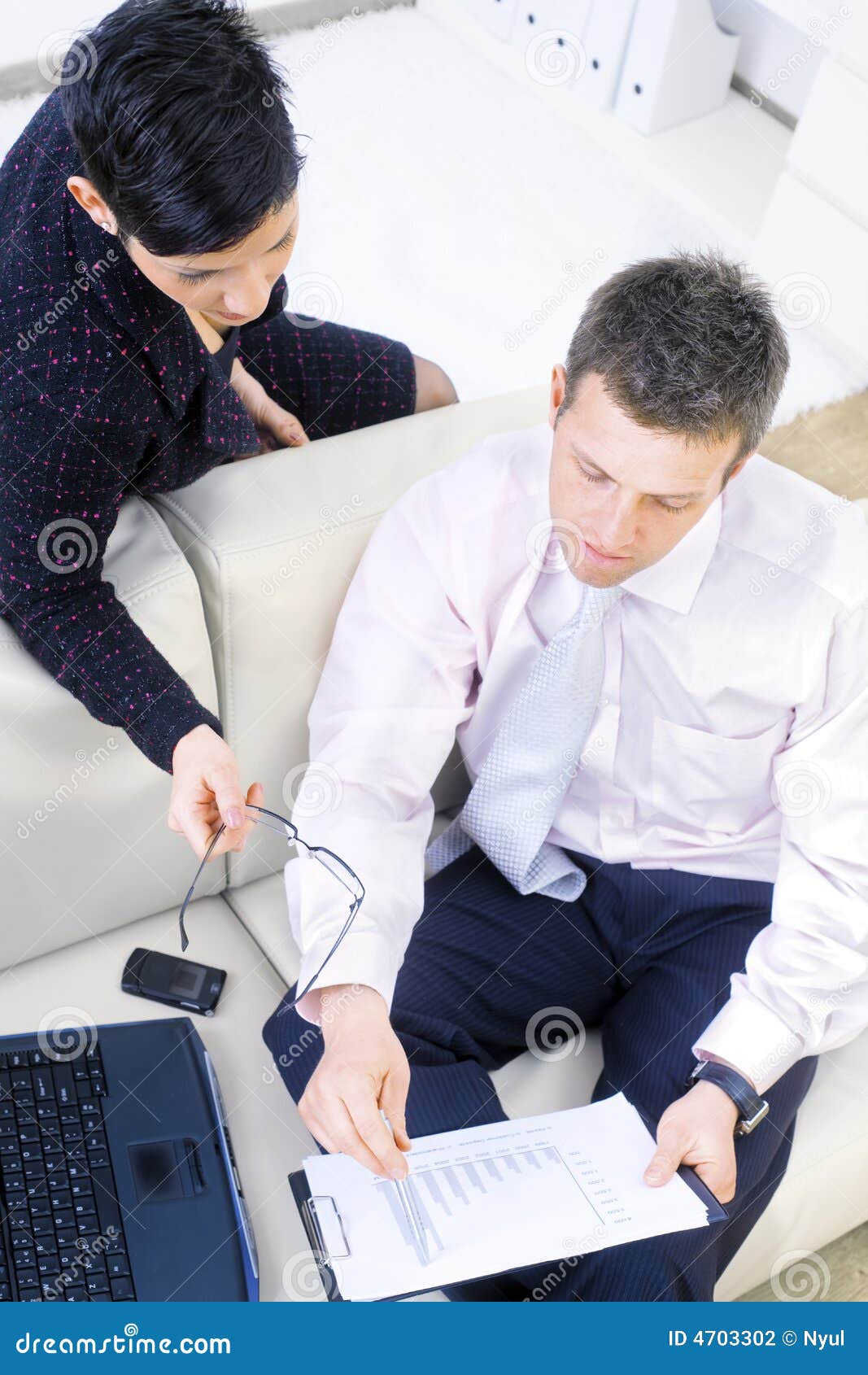 Businesspeople Looking Diagram Stock Photo - Image of businessmen ...