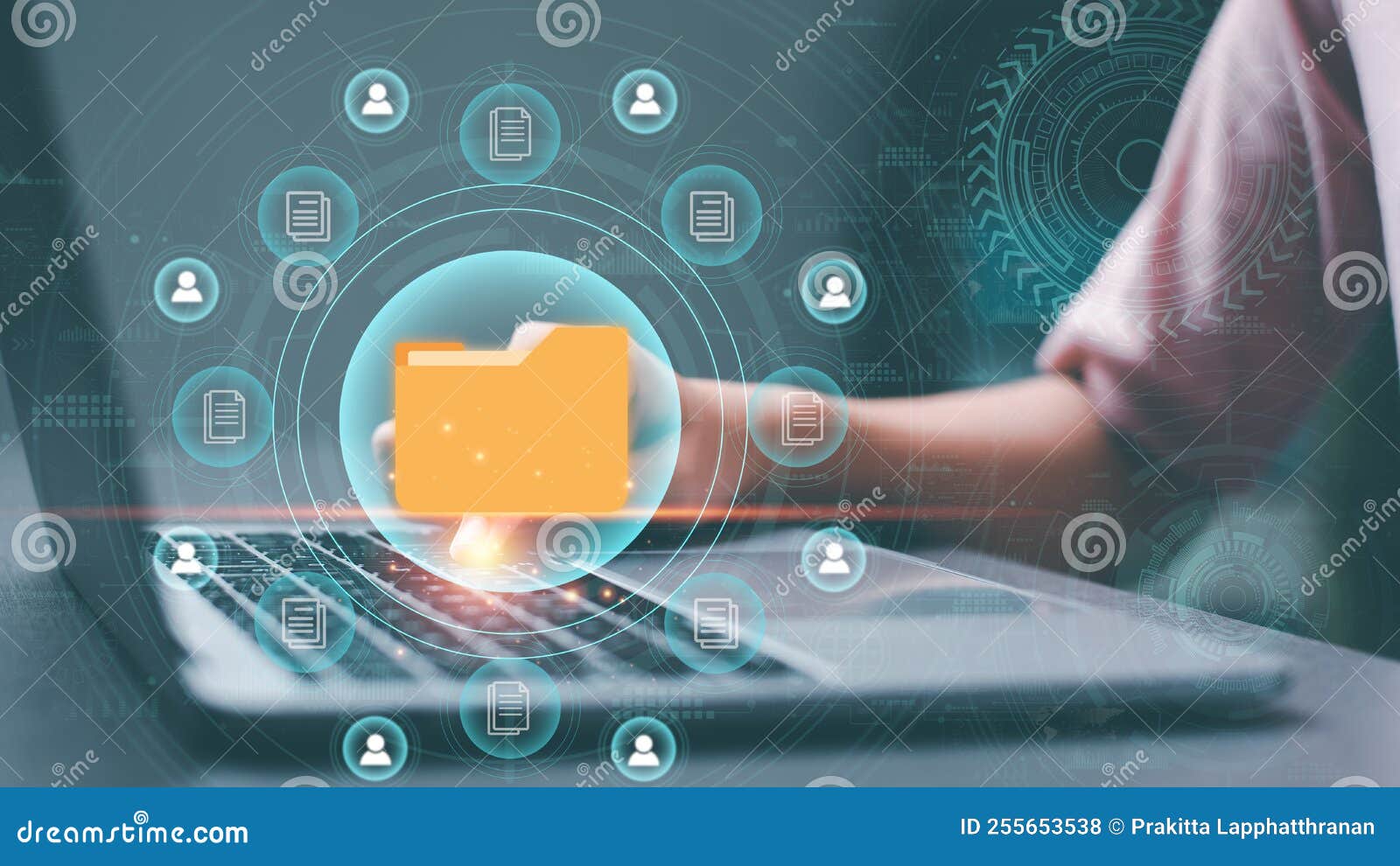 Businesspeople Manage Corporate Document Databases through the Cloud ...