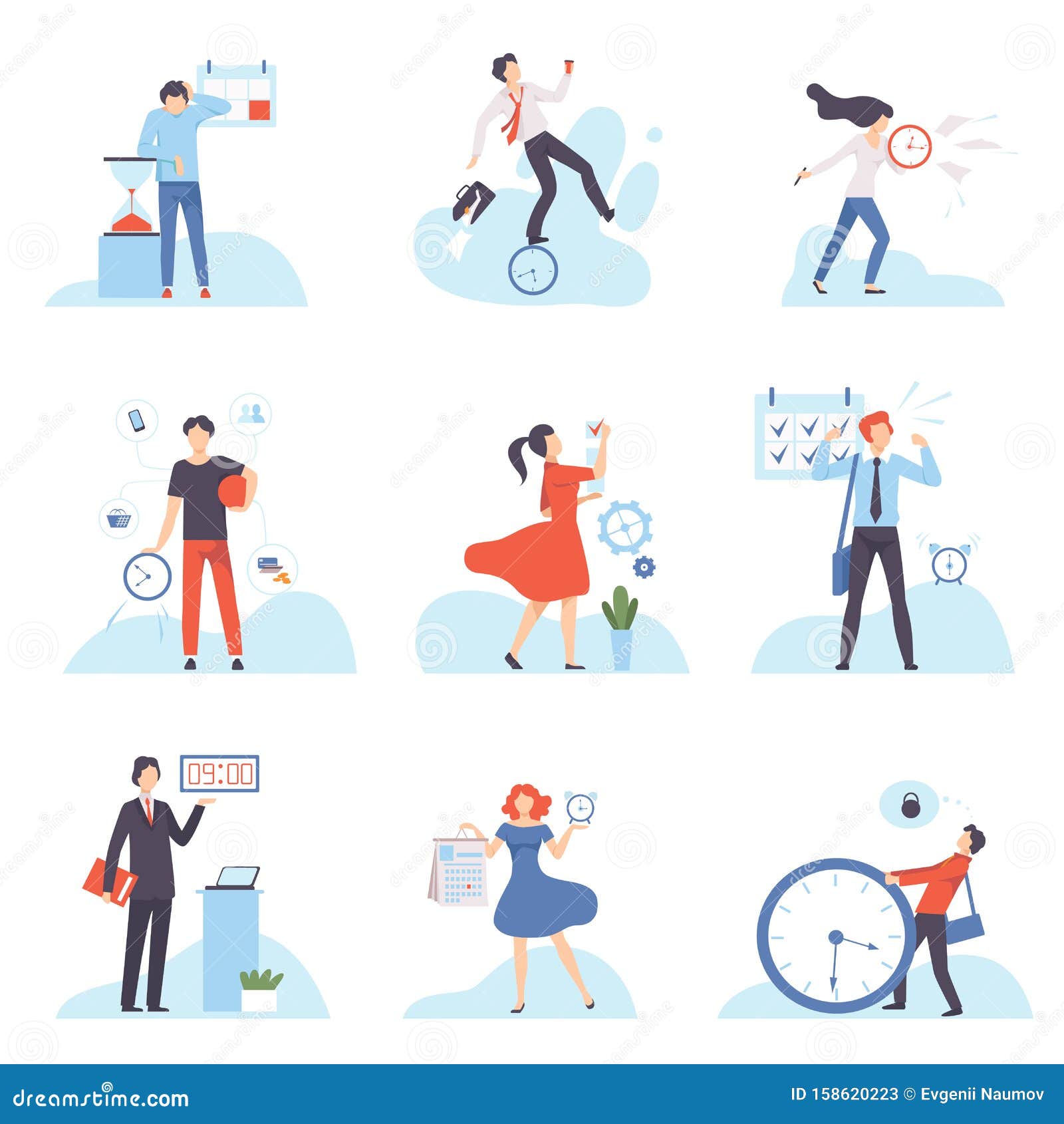 Businesspeople Planning, Controlling and Managing Their Working Time ...