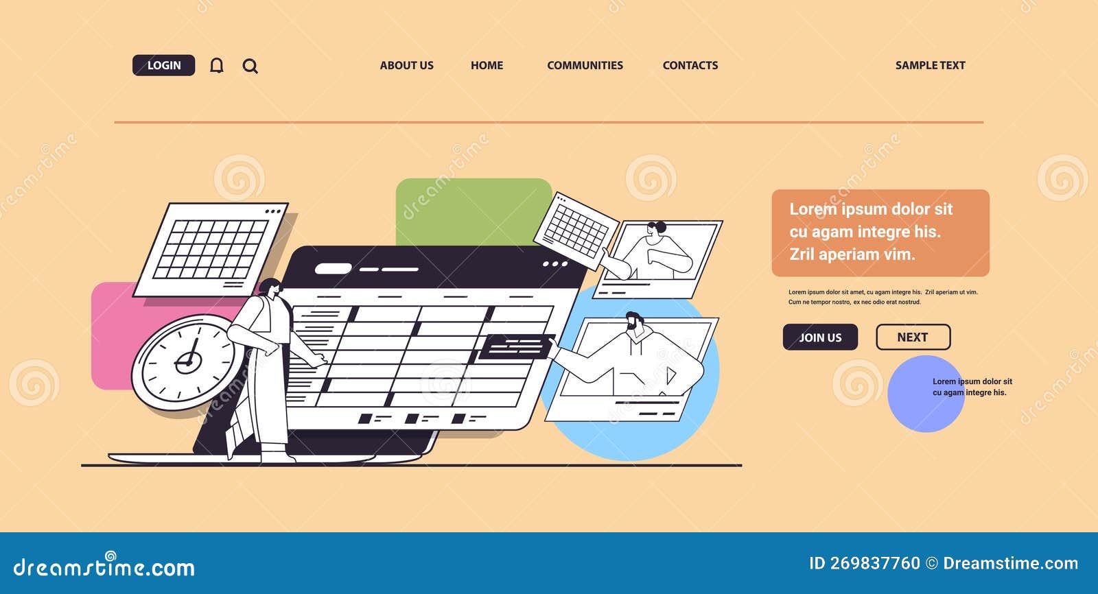 Businesspeople Planning Day Scheduling Appointment Time Management ...