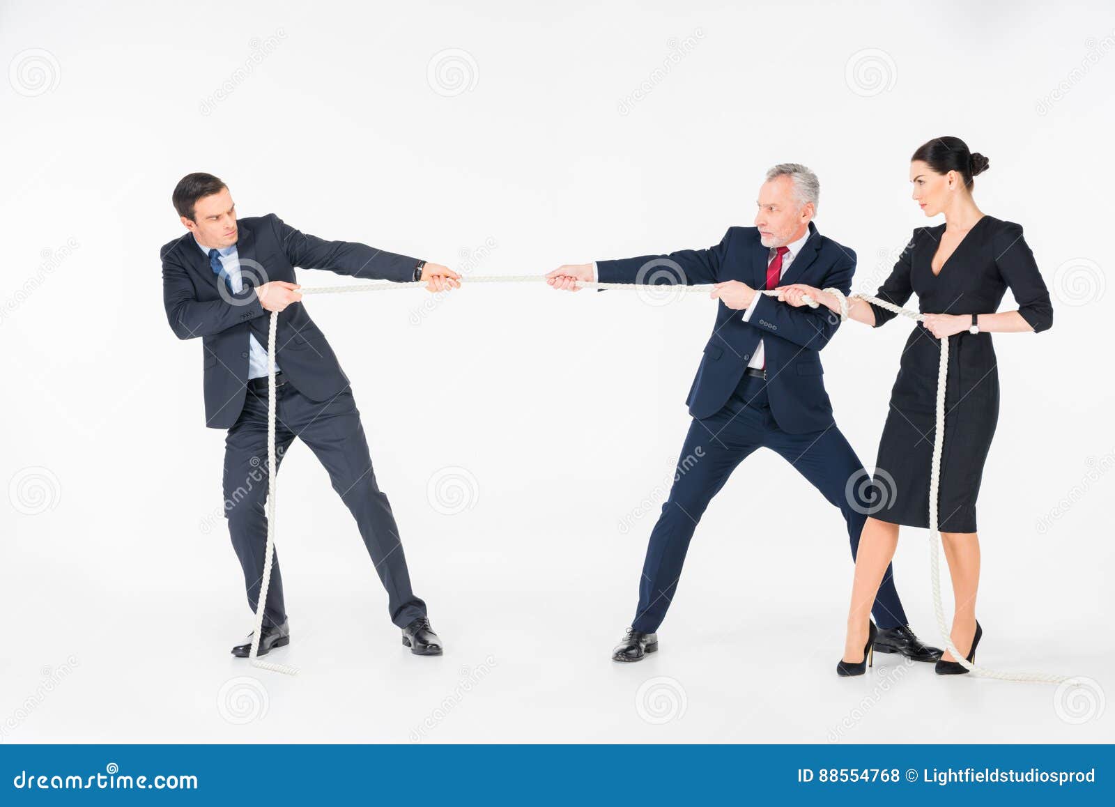 Businesspeople Pulling Rope Stock Photo - Image of financial, executive ...