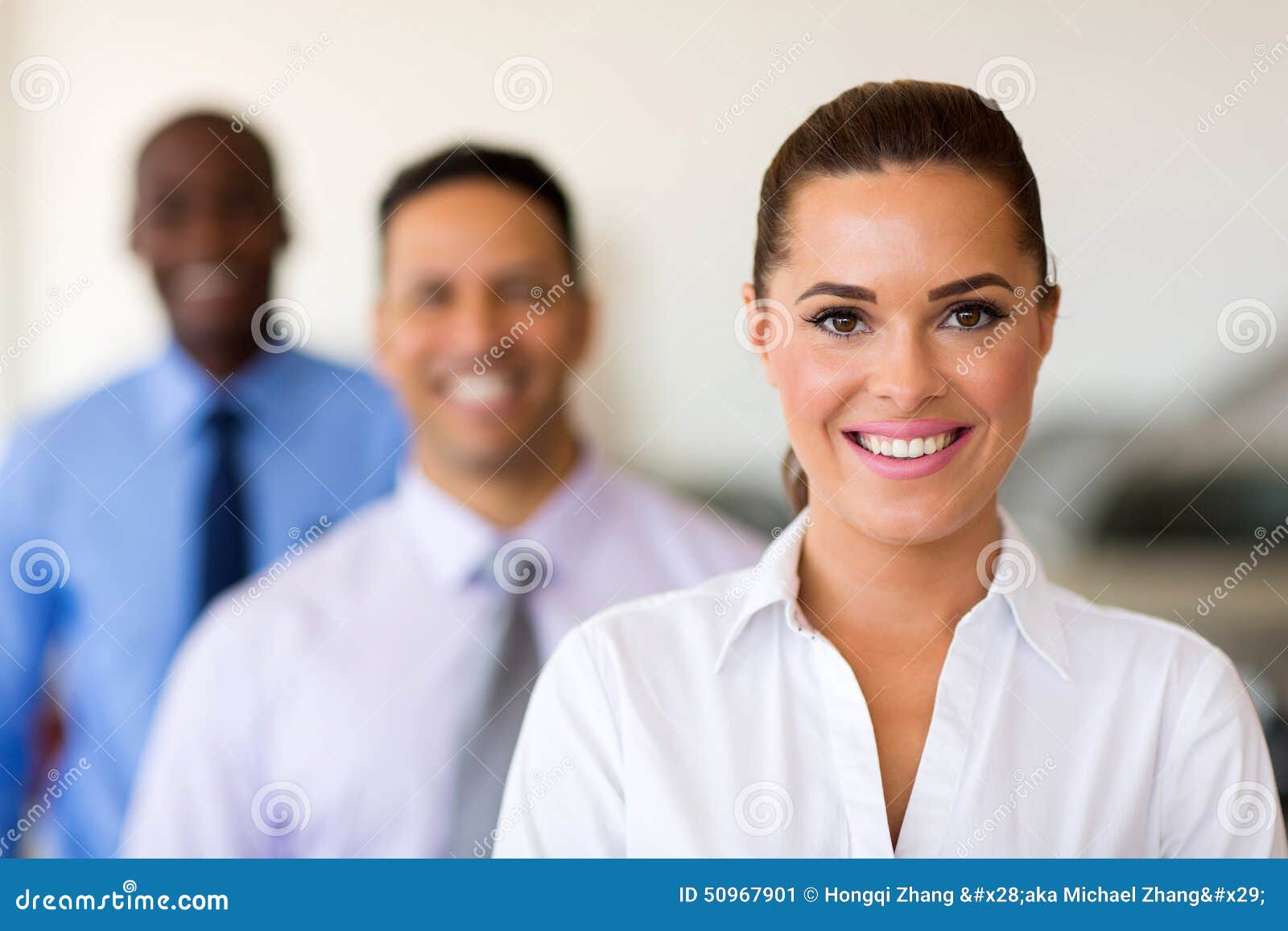 Businesspeople in a row stock image. Image of office - 50967901