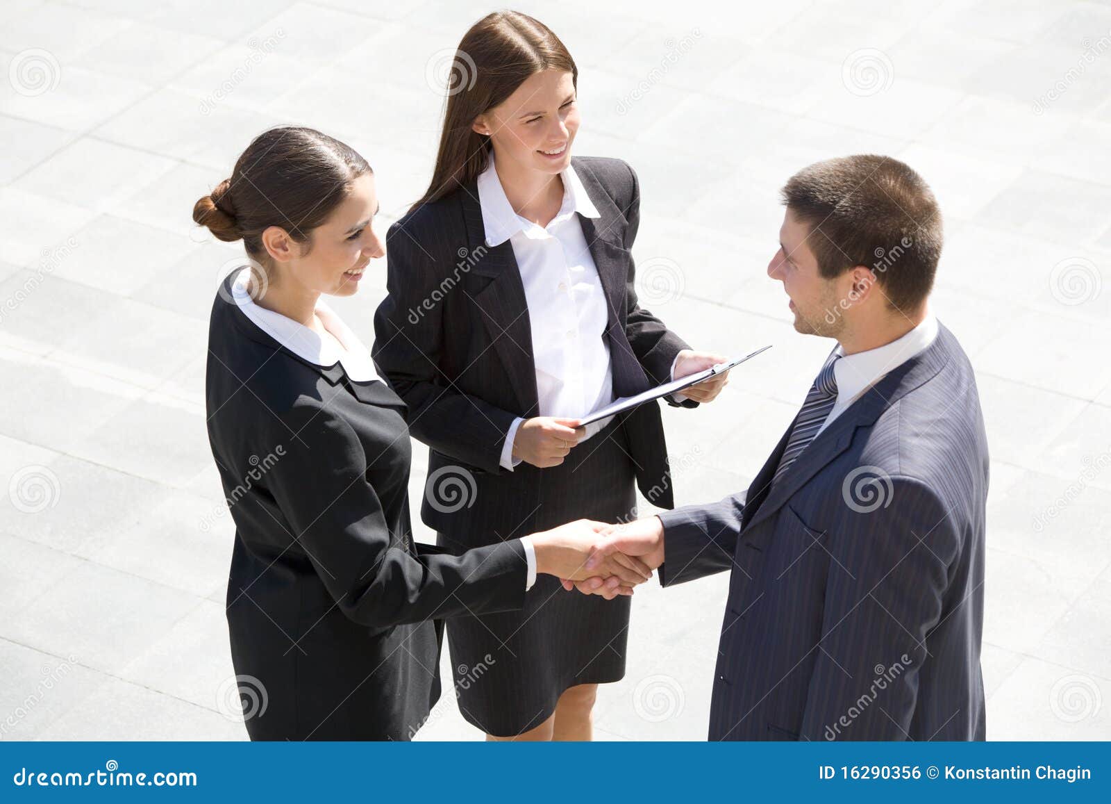 Businesspeople shake hands stock photo. Image of conceptual - 16290356