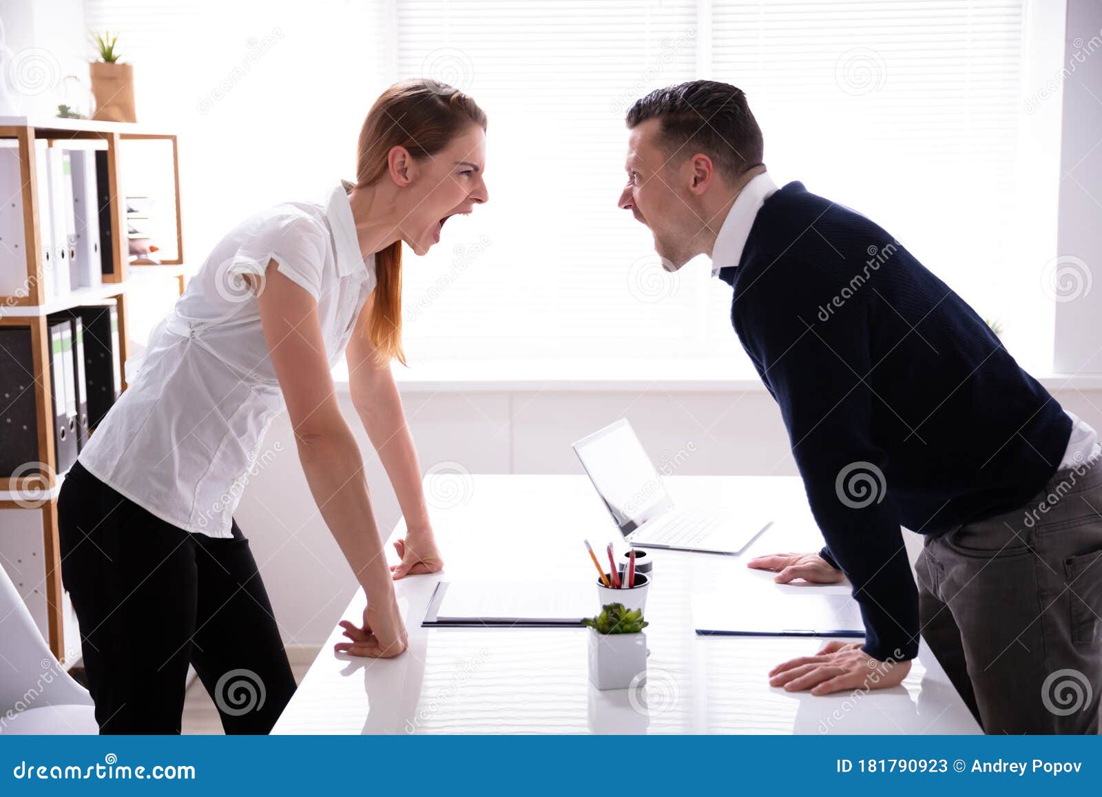 Businesspeople Shouting at Each Other Stock Image - Image of desk ... Businesspeople Shouting at Each Other Stock Image - Image of desk ...