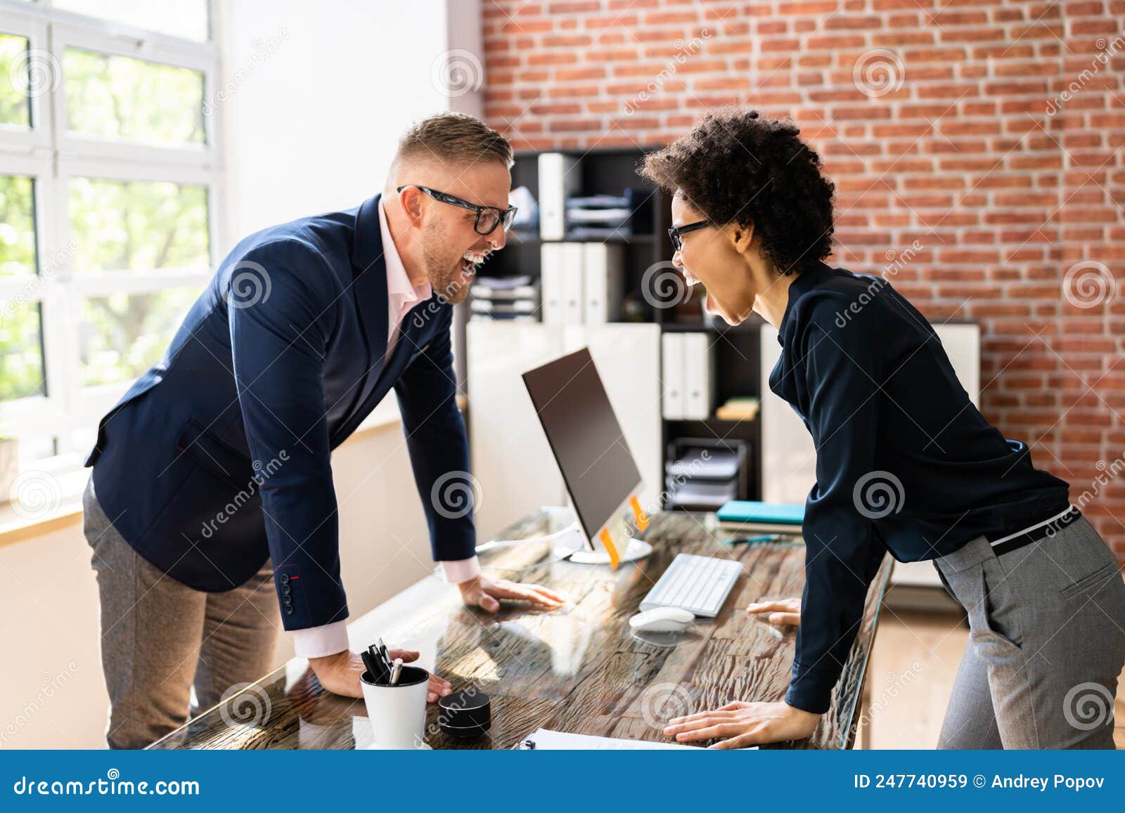 Businesspeople Shouting at Each Other Stock Image - Image of ...