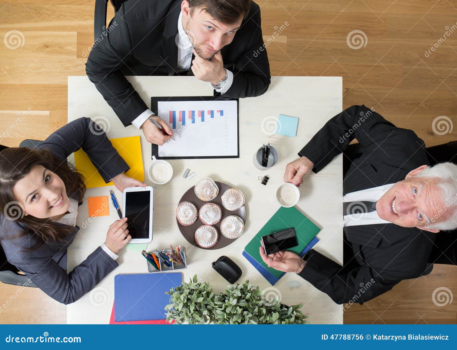 Businesspeople Sitting at the Table Stock Photo - Image of drink, boss ...