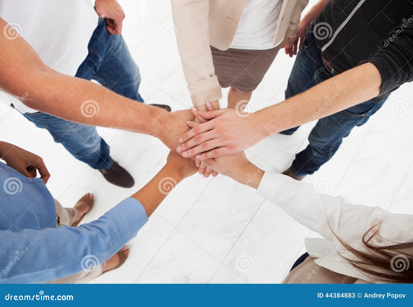 Businesspeople Stacking Hands Stock Image - Image of multiethnic ...