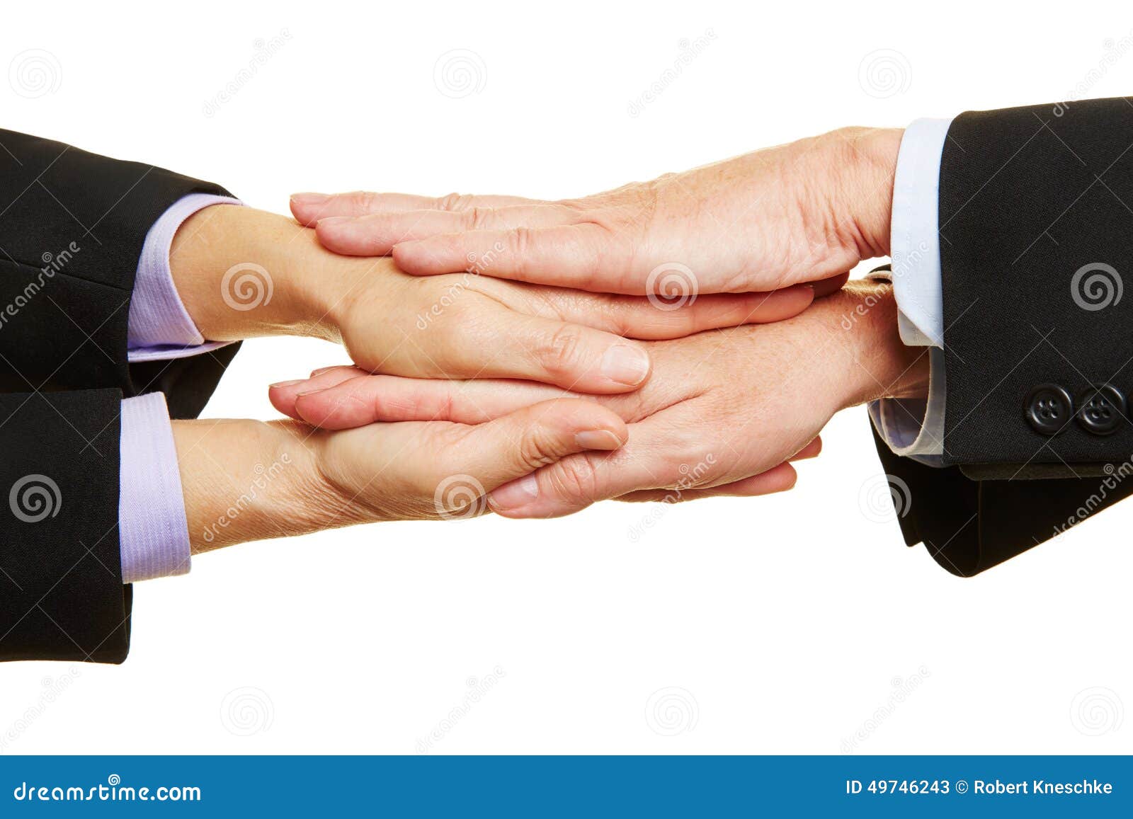 Businesspeople Stacking Their Hands Stock Image - Image of stack, hand ...