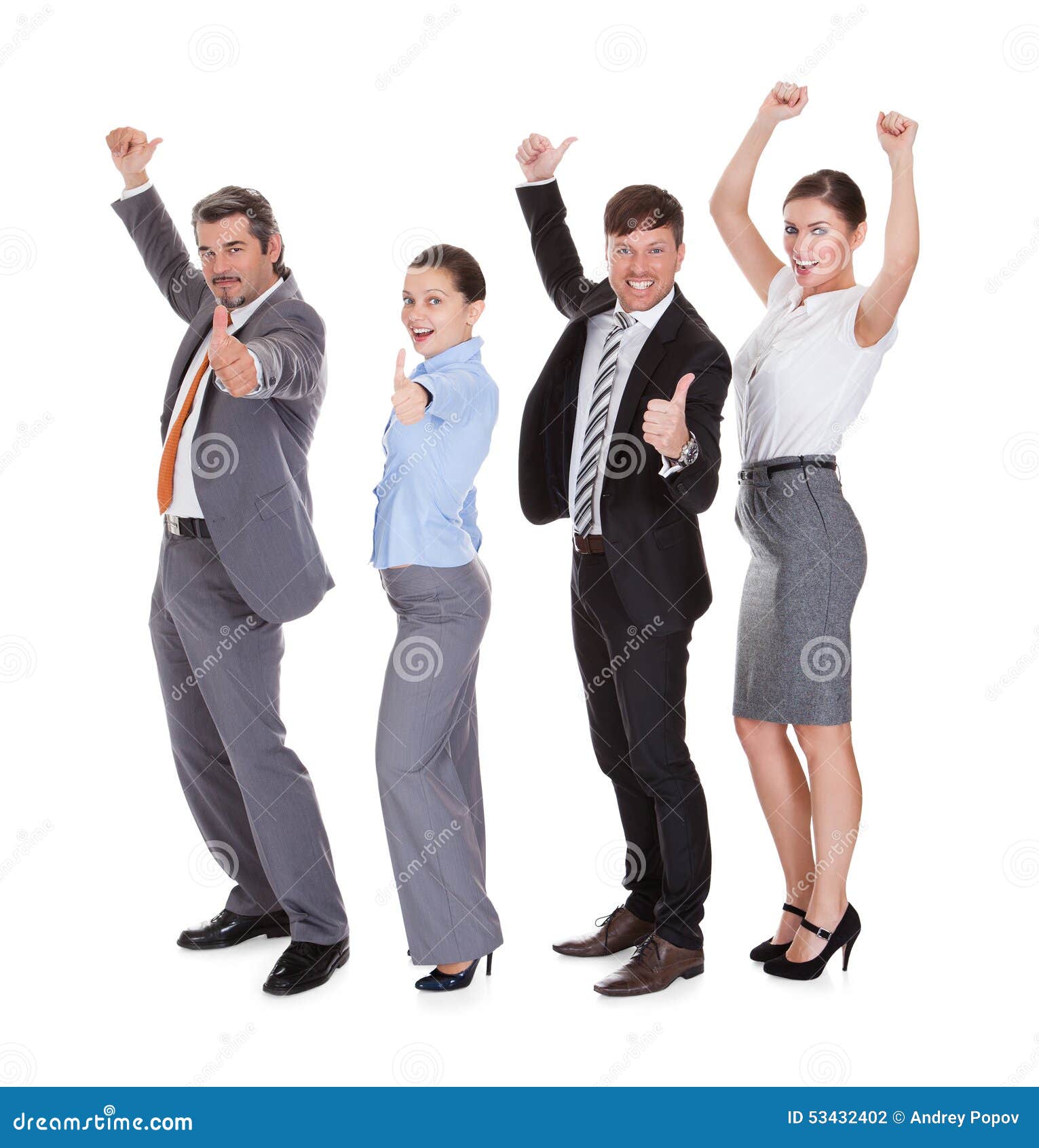 Businesspeople Standing in a Row Stock Photo - Image of executive ...