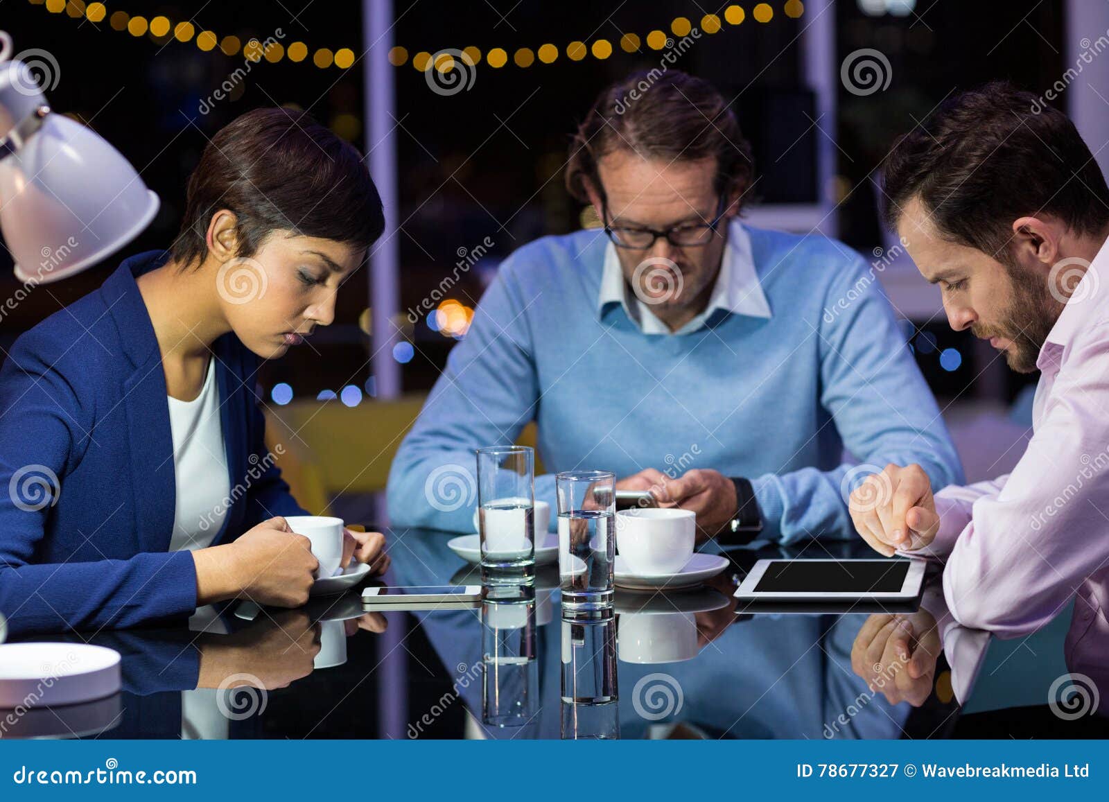Businesspeople Taking Tea Break Stock Image - Image of mixedrace ...