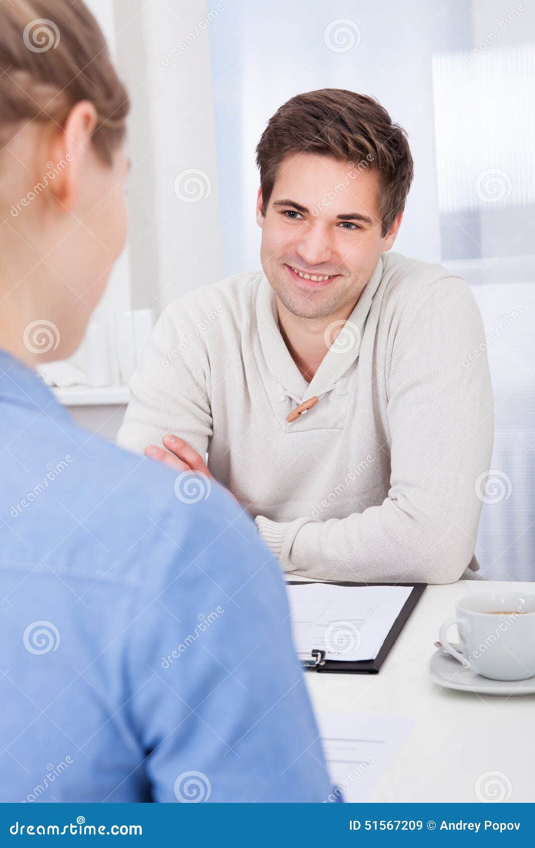 Businesspeople Talking at Workplace Stock Image - Image of adult ...
