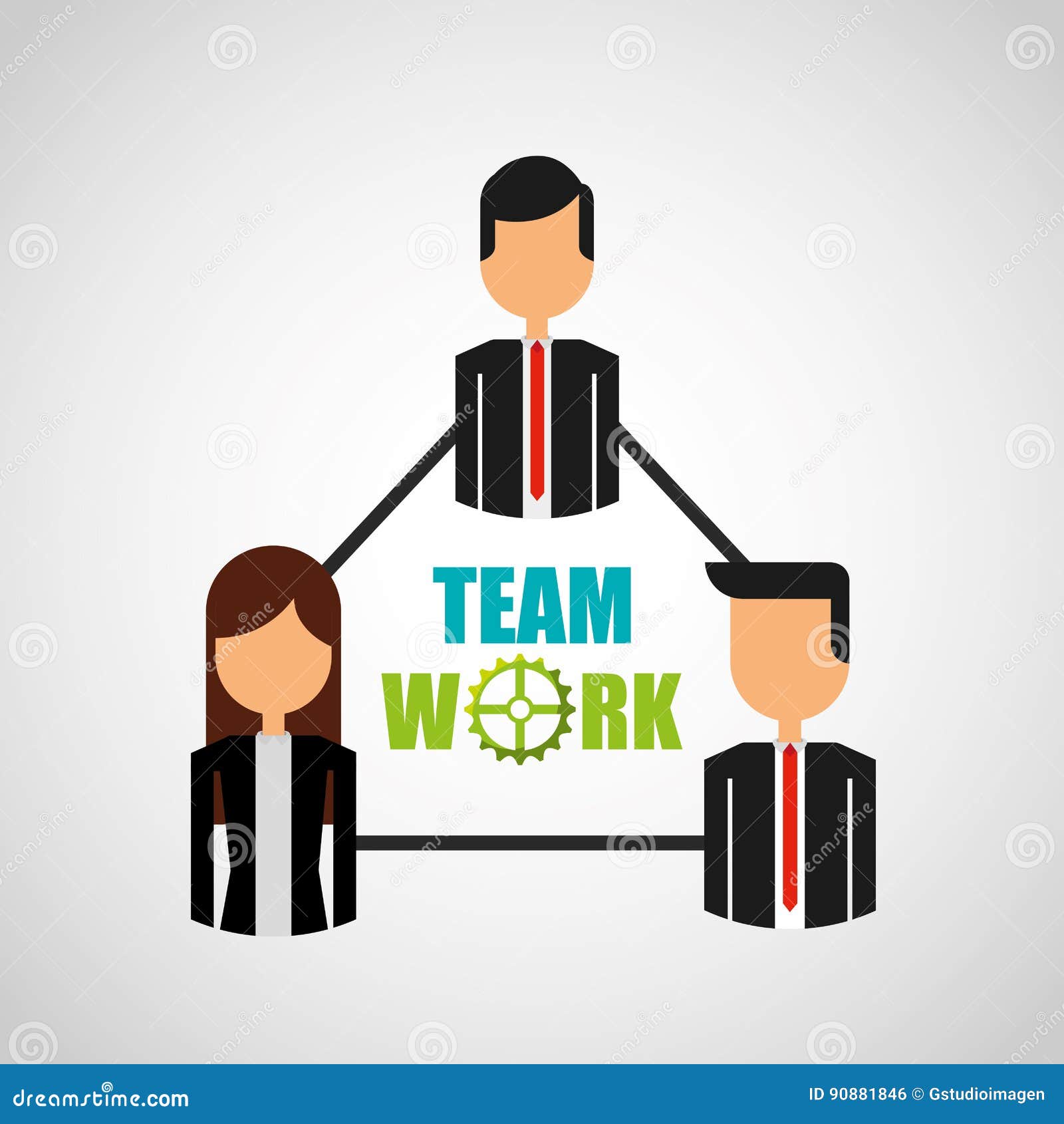 Businesspeople Teamwork Avatars Characters Icon Stock Vector ...