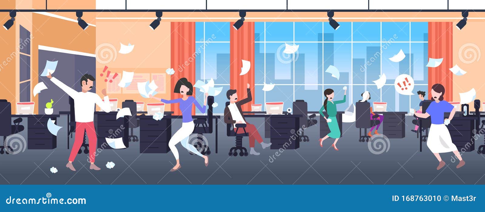 Businesspeople Throwing Papers Conflict Problem Concept Businesspeople ...