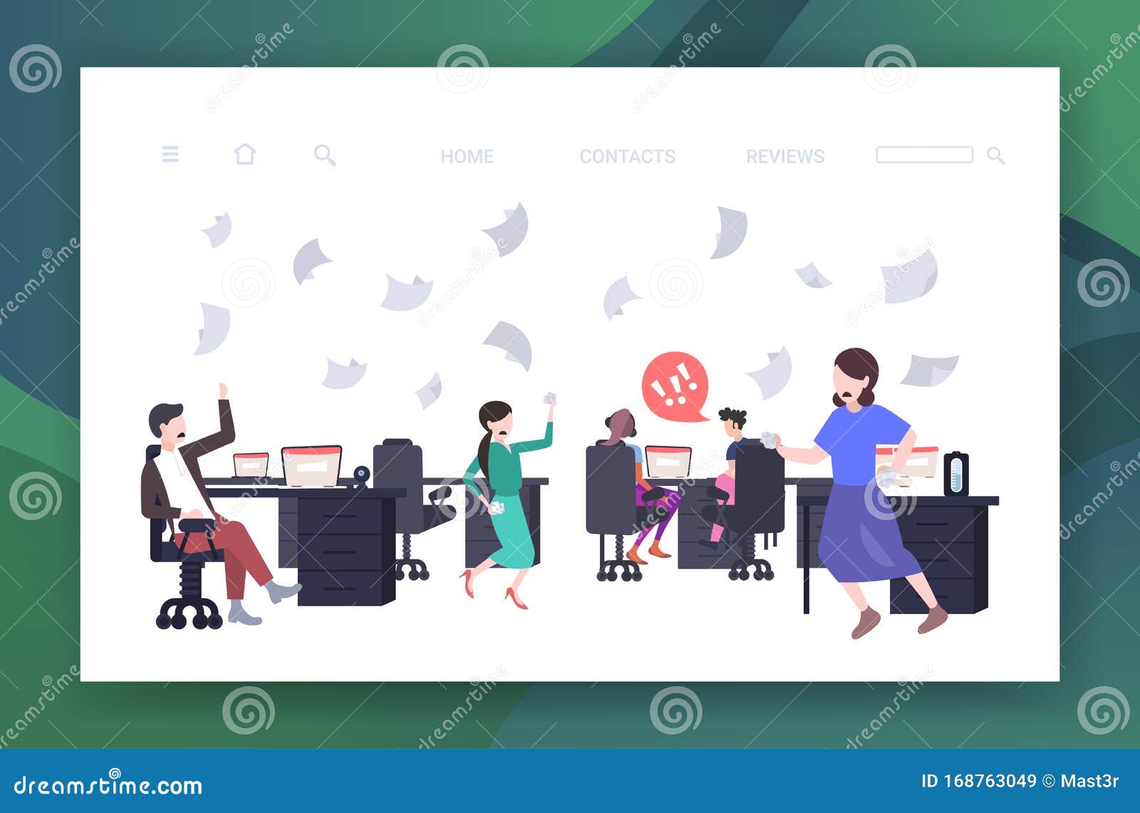 Businesspeople Throwing Papers Conflict Problem Concept Businesspeople ...