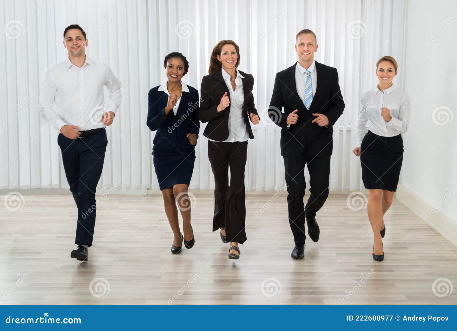 Businesspeople Together Running in Office Stock Image - Image of team ...