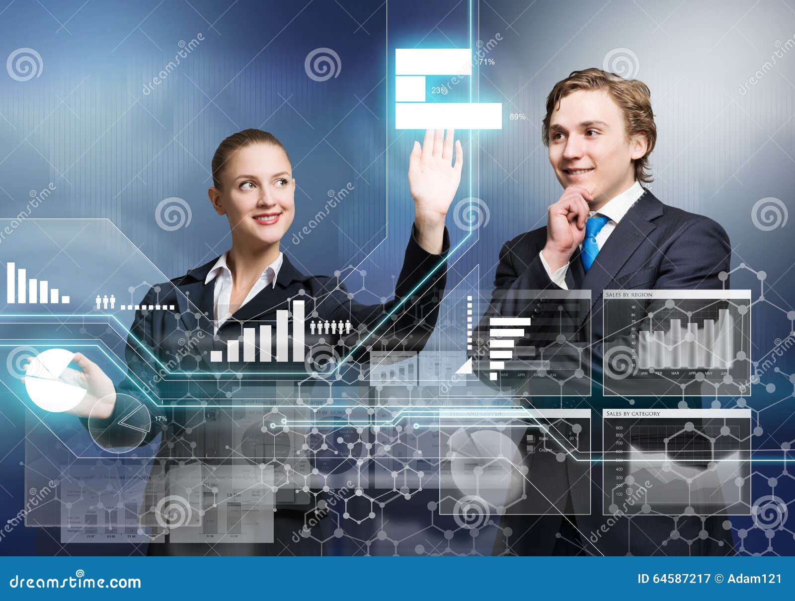 Businesspeople Using Modern Technologies Stock Image - Image of ...