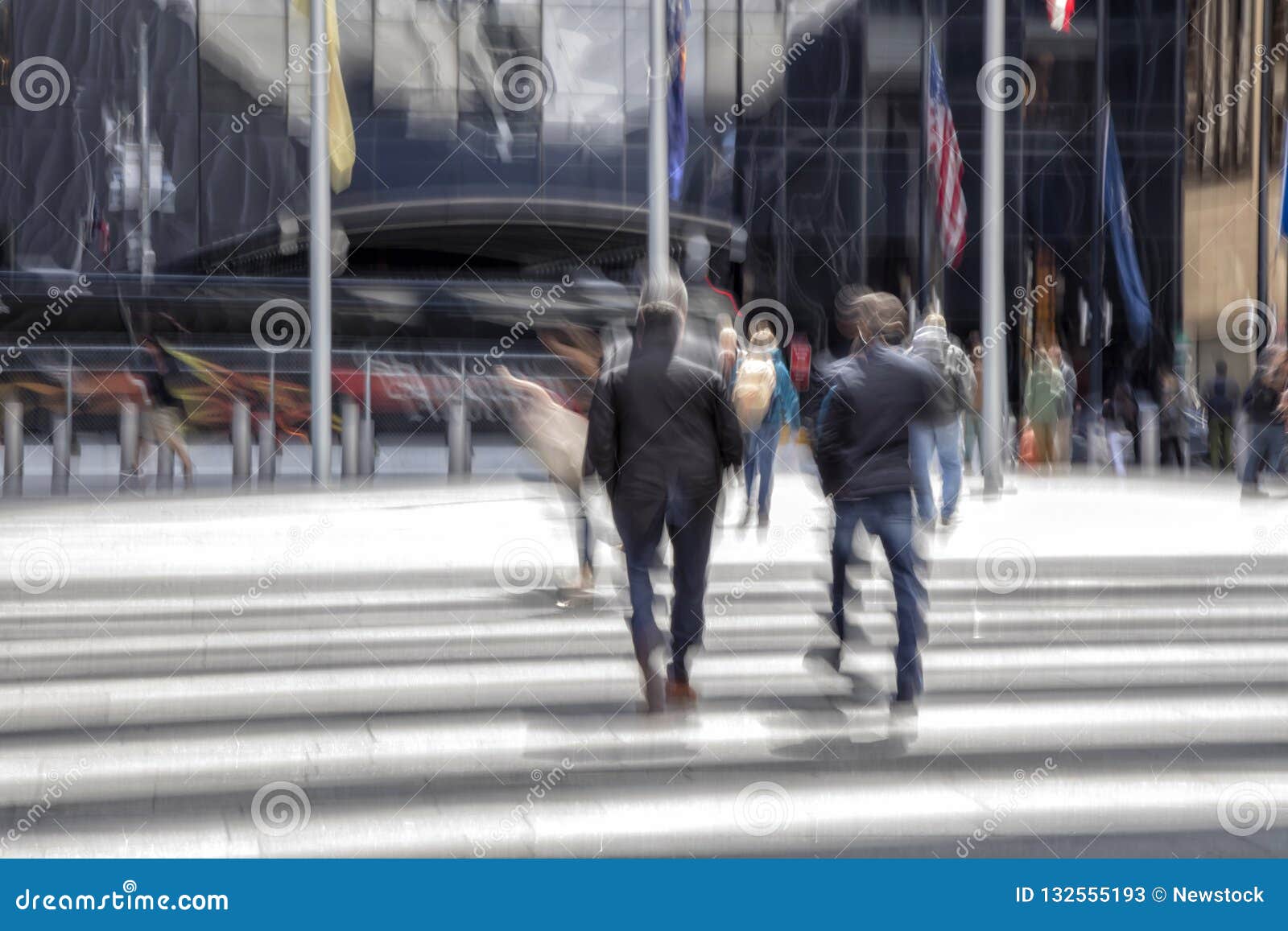 People Walking Past a Office Building Stock Image - Image of female ...
