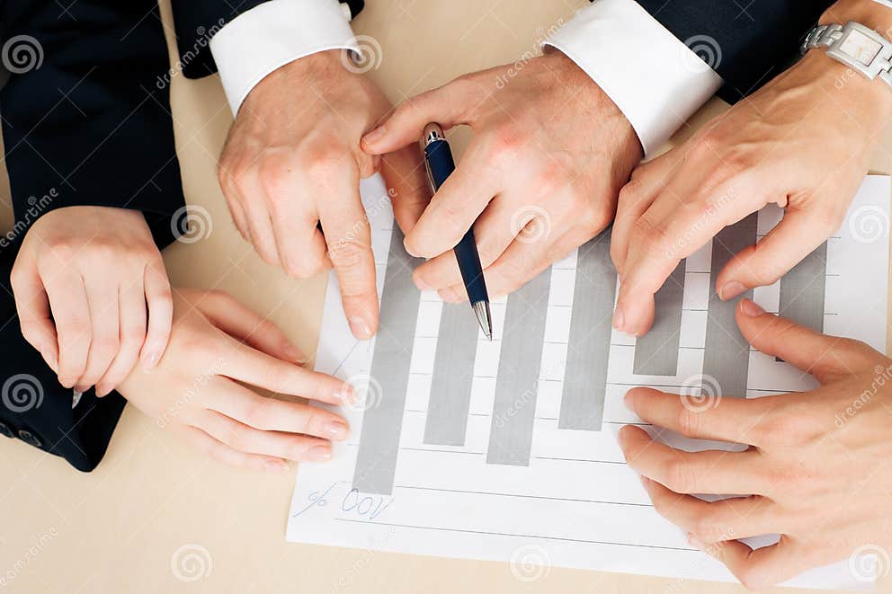 Businesspeople Working on Charts and Graphs Stock Photo - Image of ...
