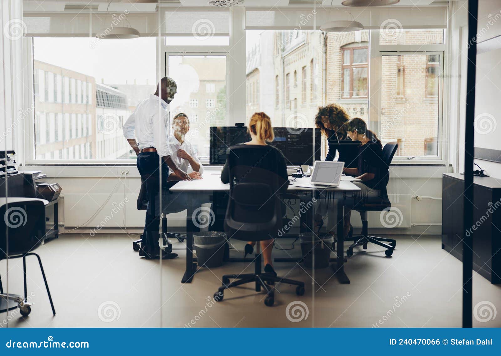 Businesspeople Working Inside a Modern Office Stock Photo - Image of ...