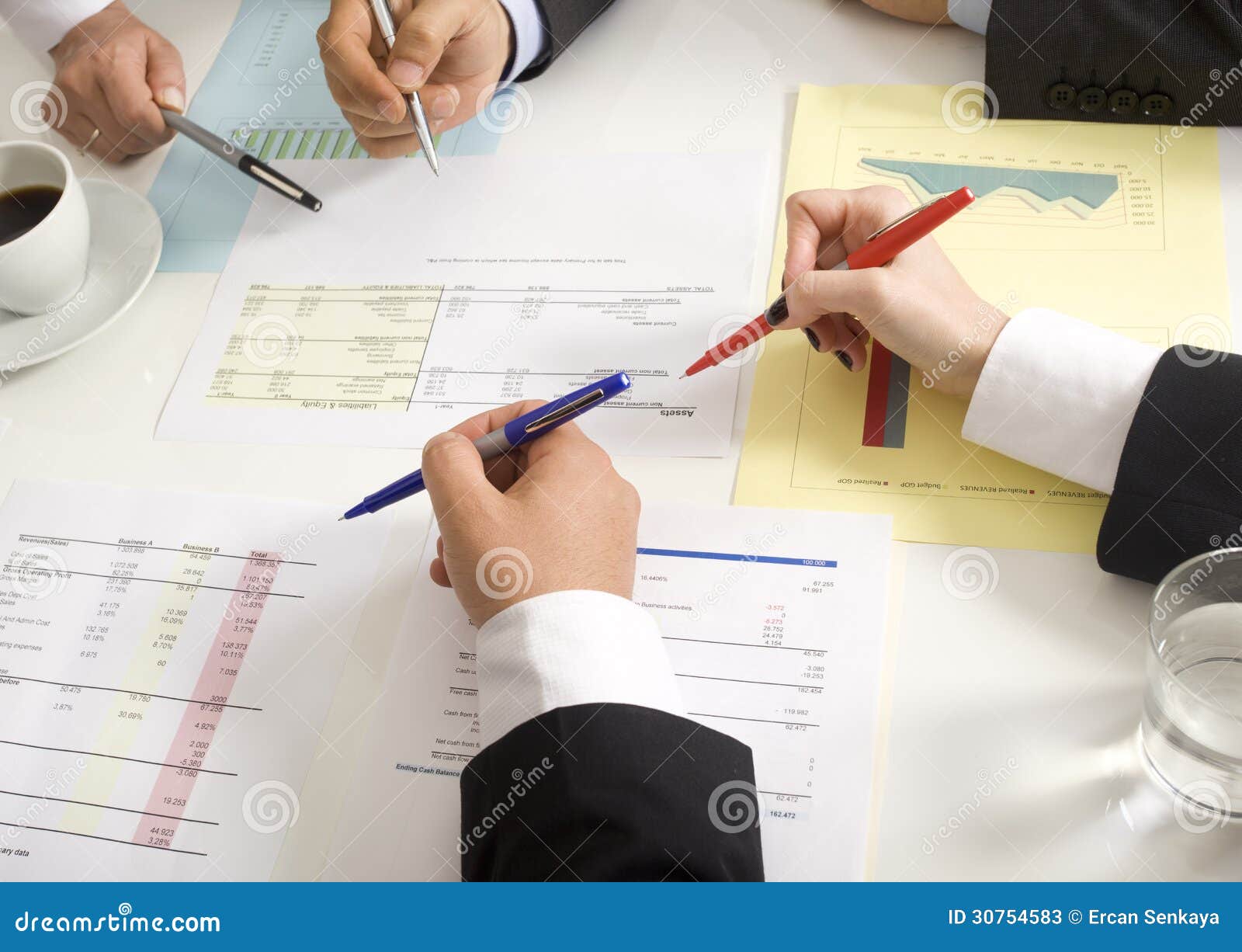 Businesspeople Working Together at Stock Image - Image of female ...