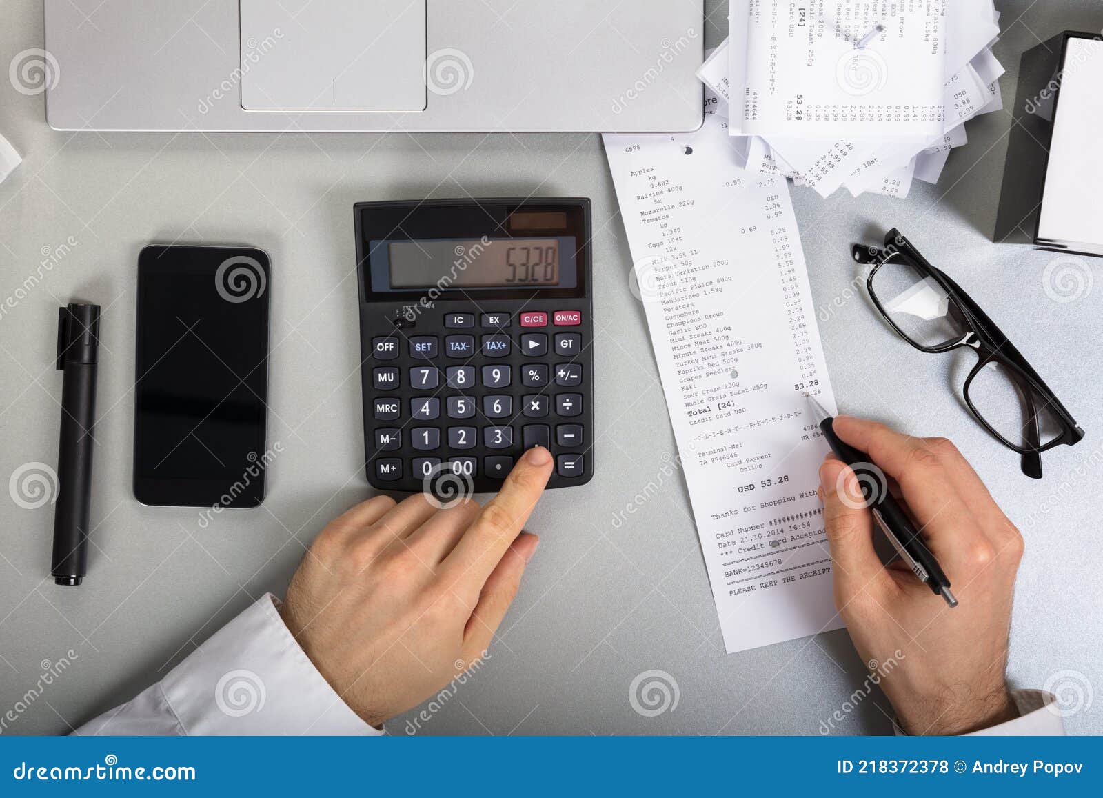 Businessperson Calculating Bill Stock Photo - Image of budget, buyer ...
