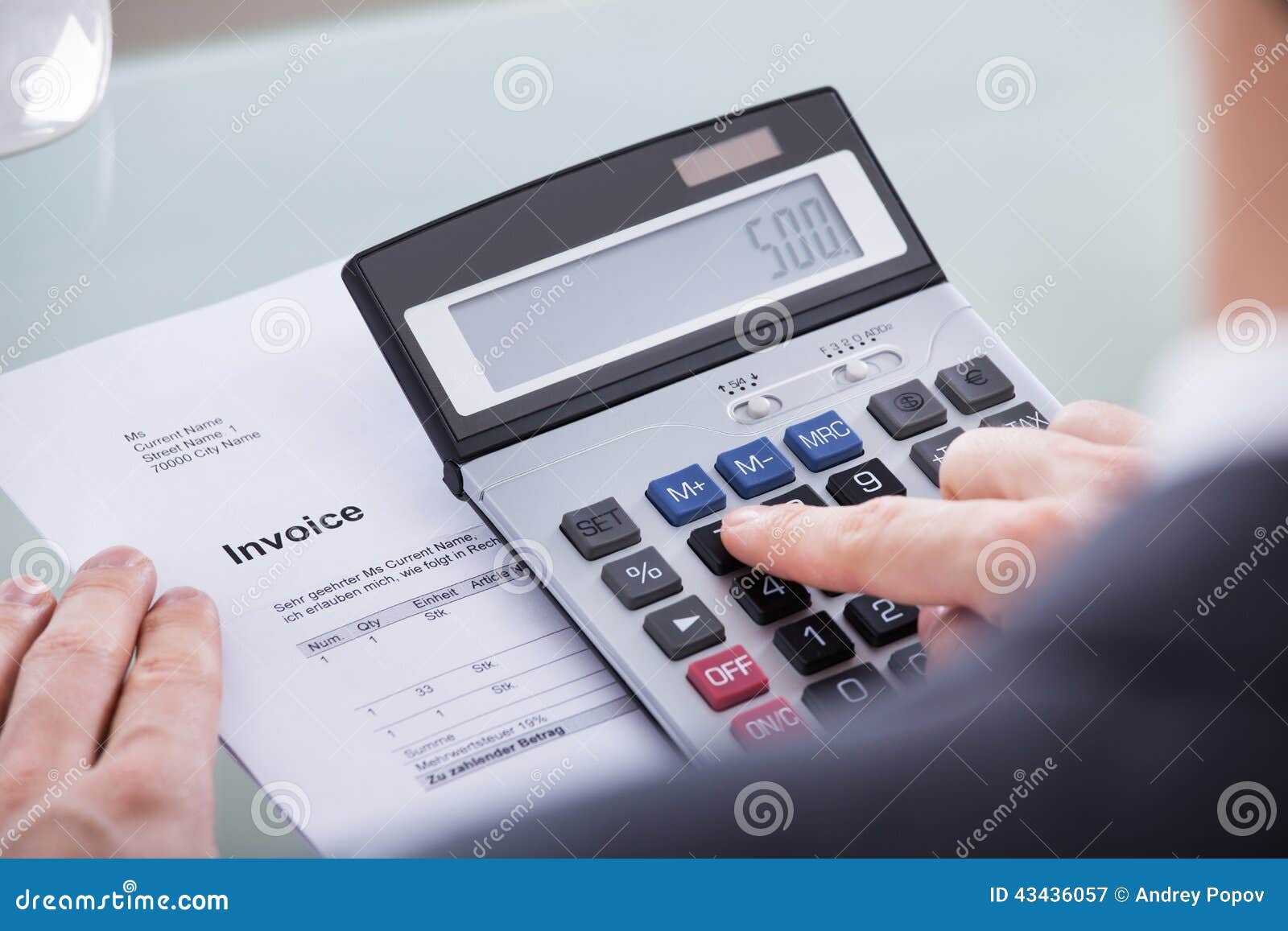 Businessperson Doing Calculation Stock Image - Image of account, bill ...