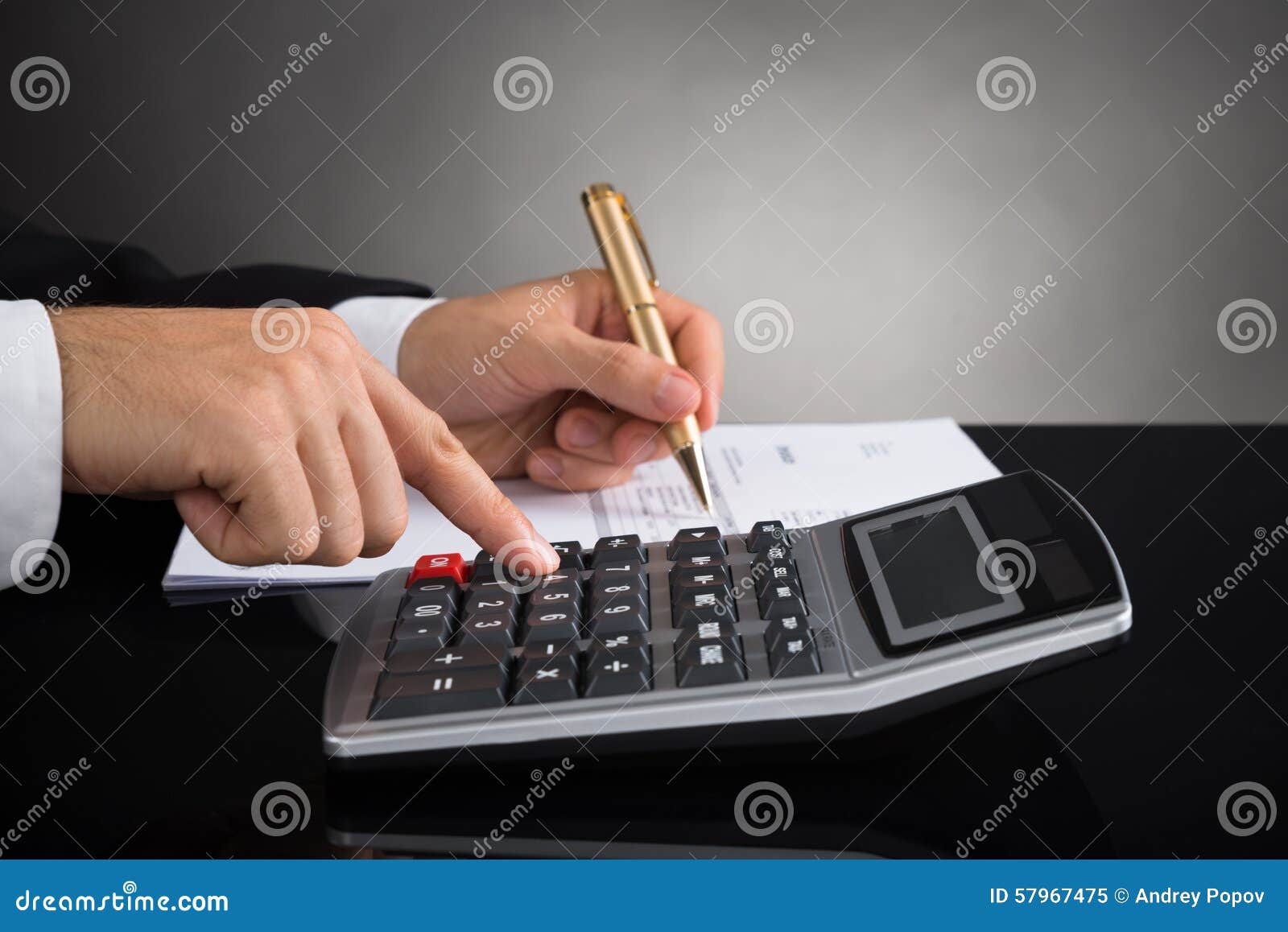 Businessperson Doing Calculation Stock Image - Image of businessman ...