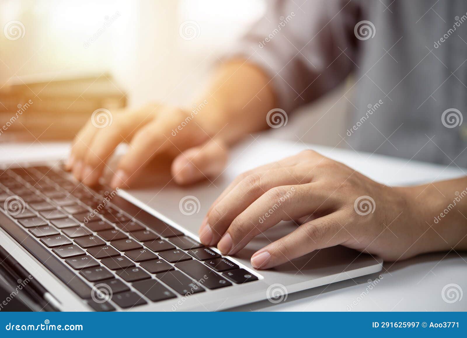 Businessperson Using Keyboard Laptop Computer Job Search, Communication ...