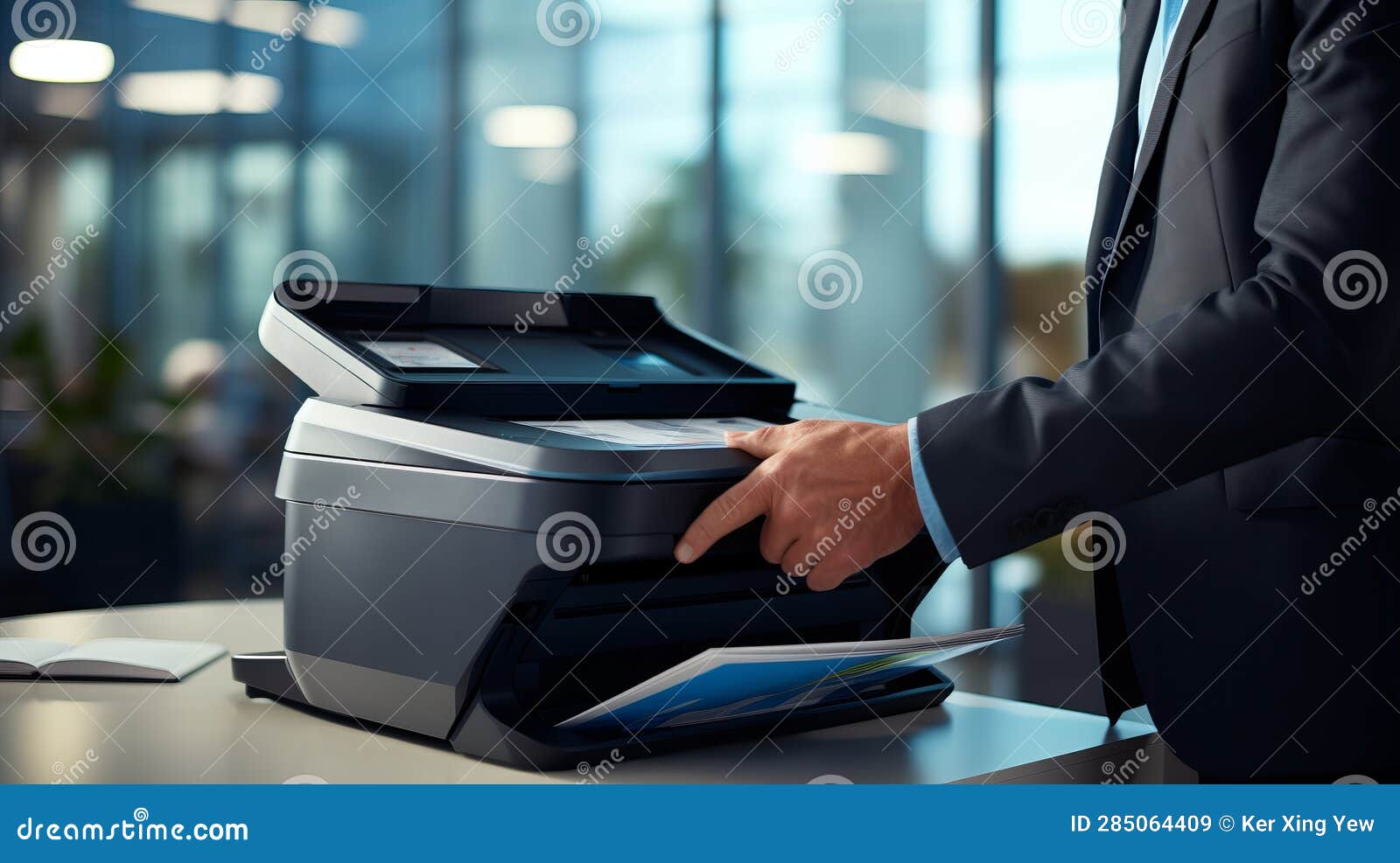 Businessperson Using a Smart Scanner with OCR Technology Stock ...