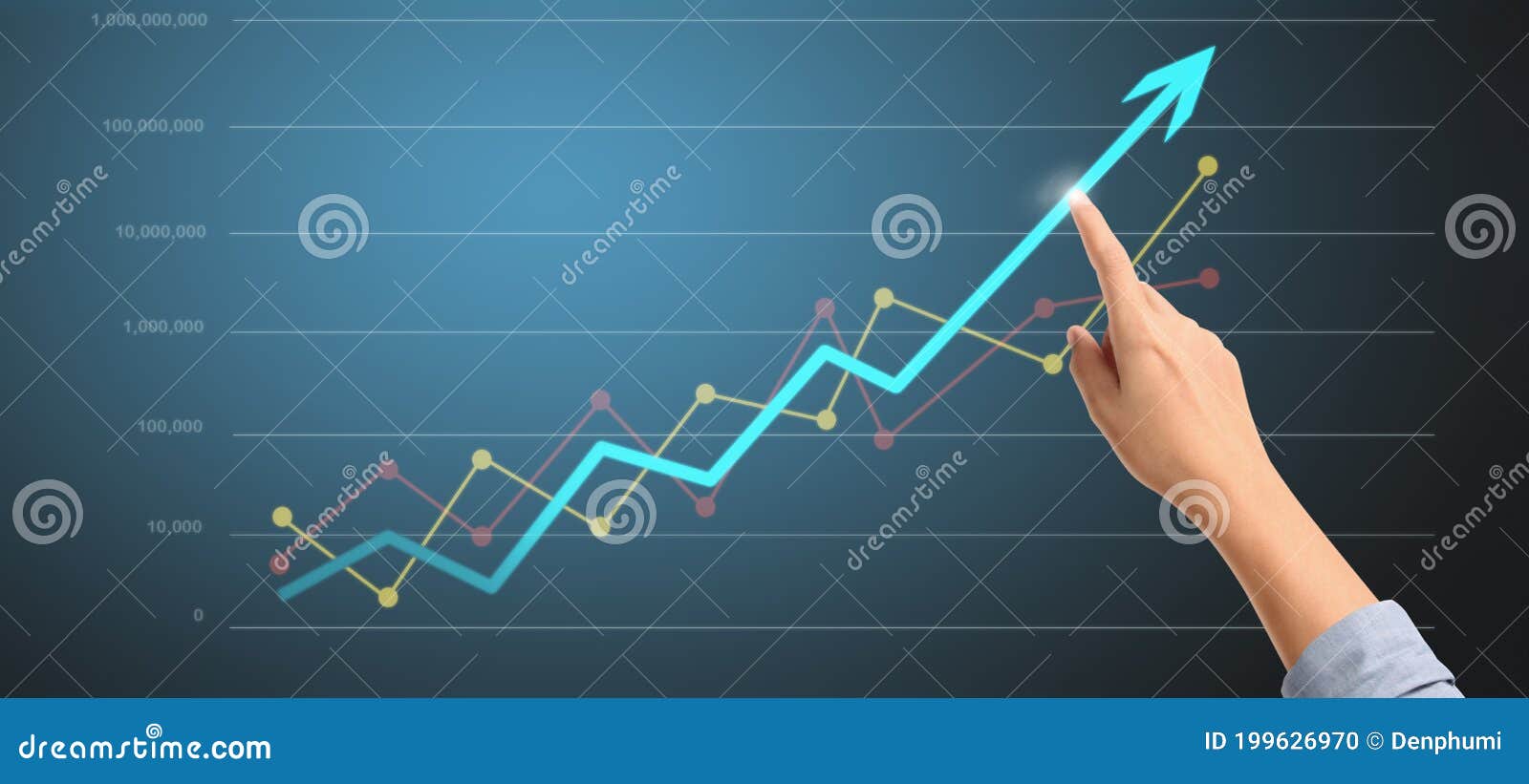 Businessplan Graph Growth and Increase of Chart Positive Indicators ...