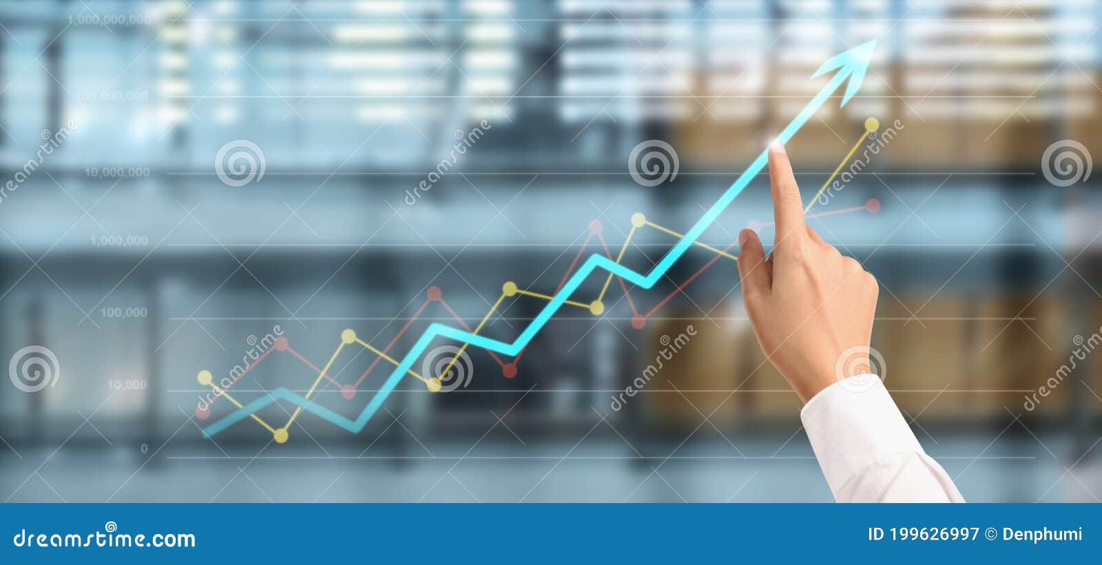 Businessplan Graph Growth And Increase Of Chart Positive Indicators ...