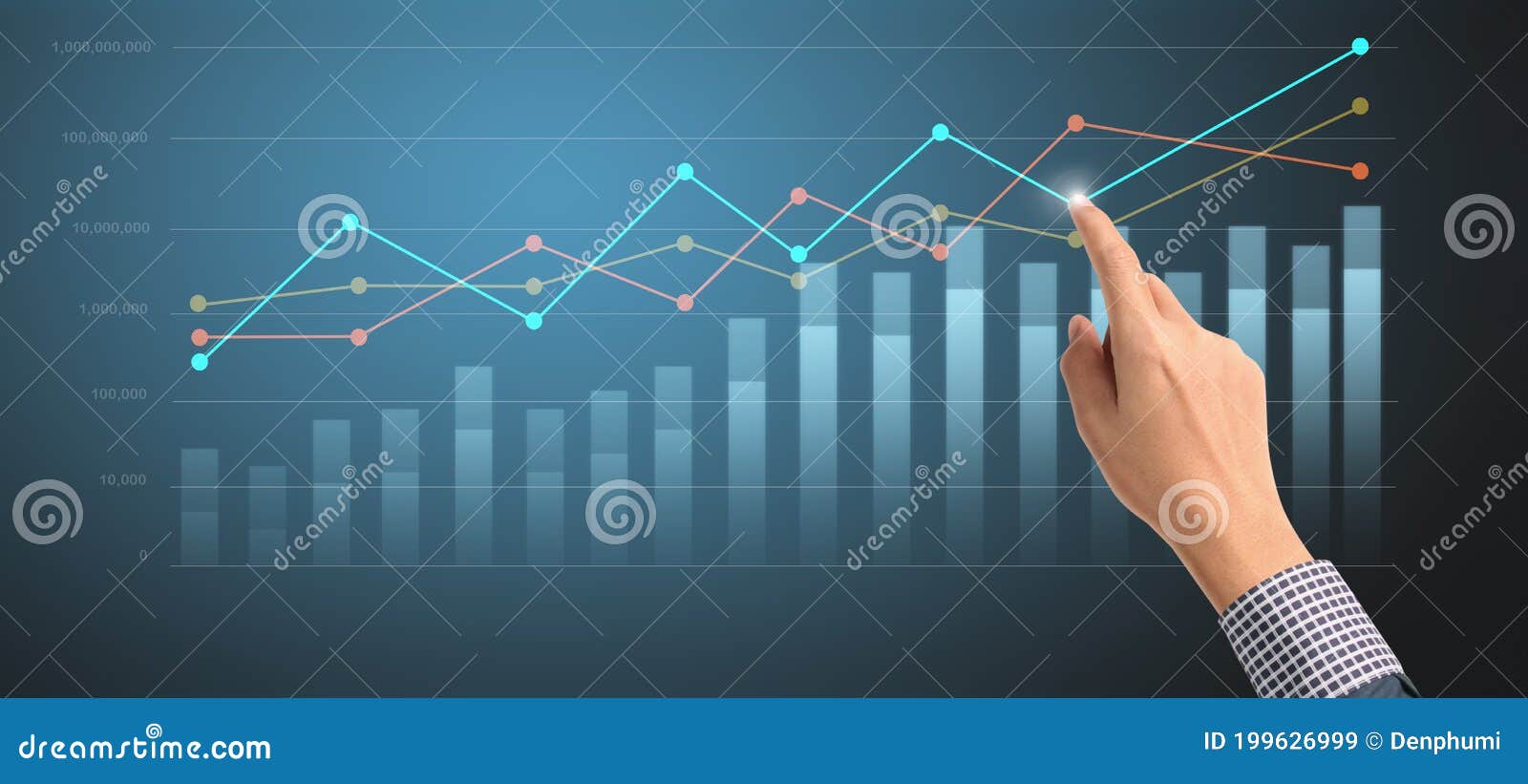 Businessplan Graph Growth and Increase of Chart Positive Indicators ...