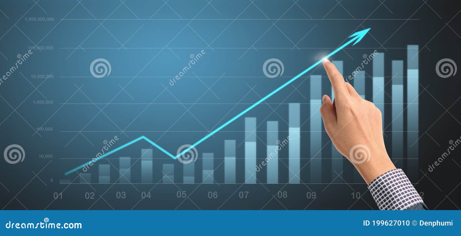 Businessplan Graph Growth and Increase of Chart Positive Indicators ...