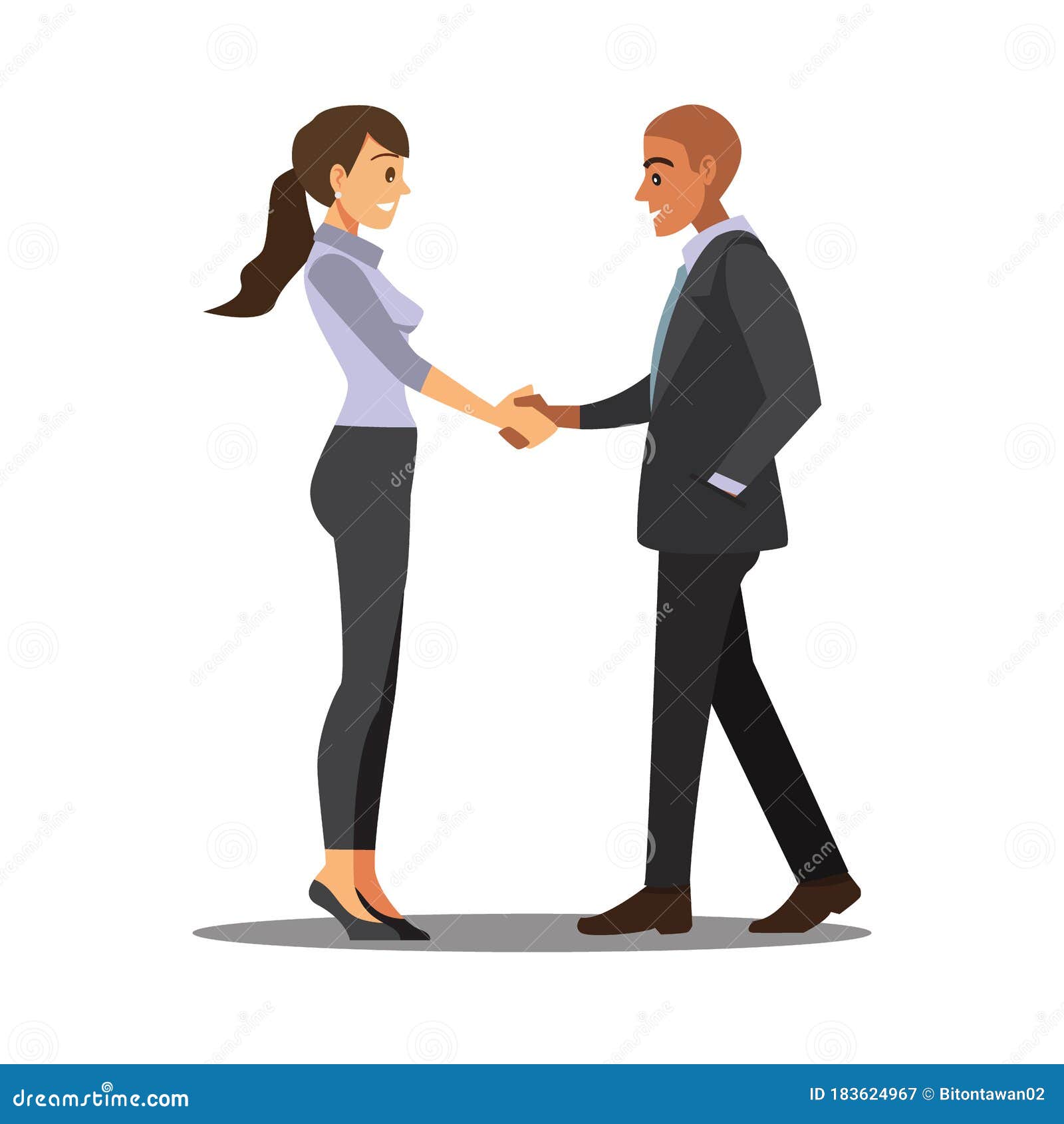 Businesss and Office Concept - Two Businessmen Shaking Hands,Vector ... Businesss and Office Concept - Two Businessmen Shaking Hands,Vector ...