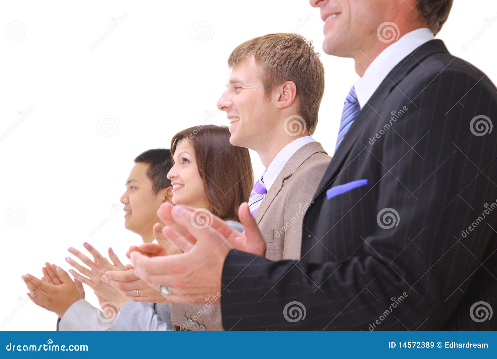 Businessteam and applause stock image. Image of group - 14572389