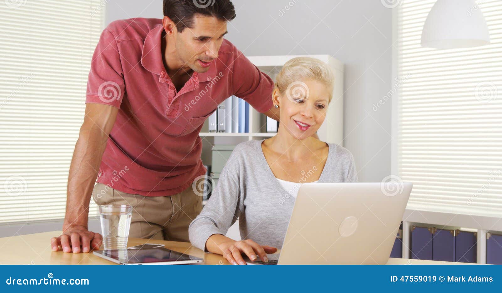 Businessteam Happily Working in the Office Stock Image - Image of ...
