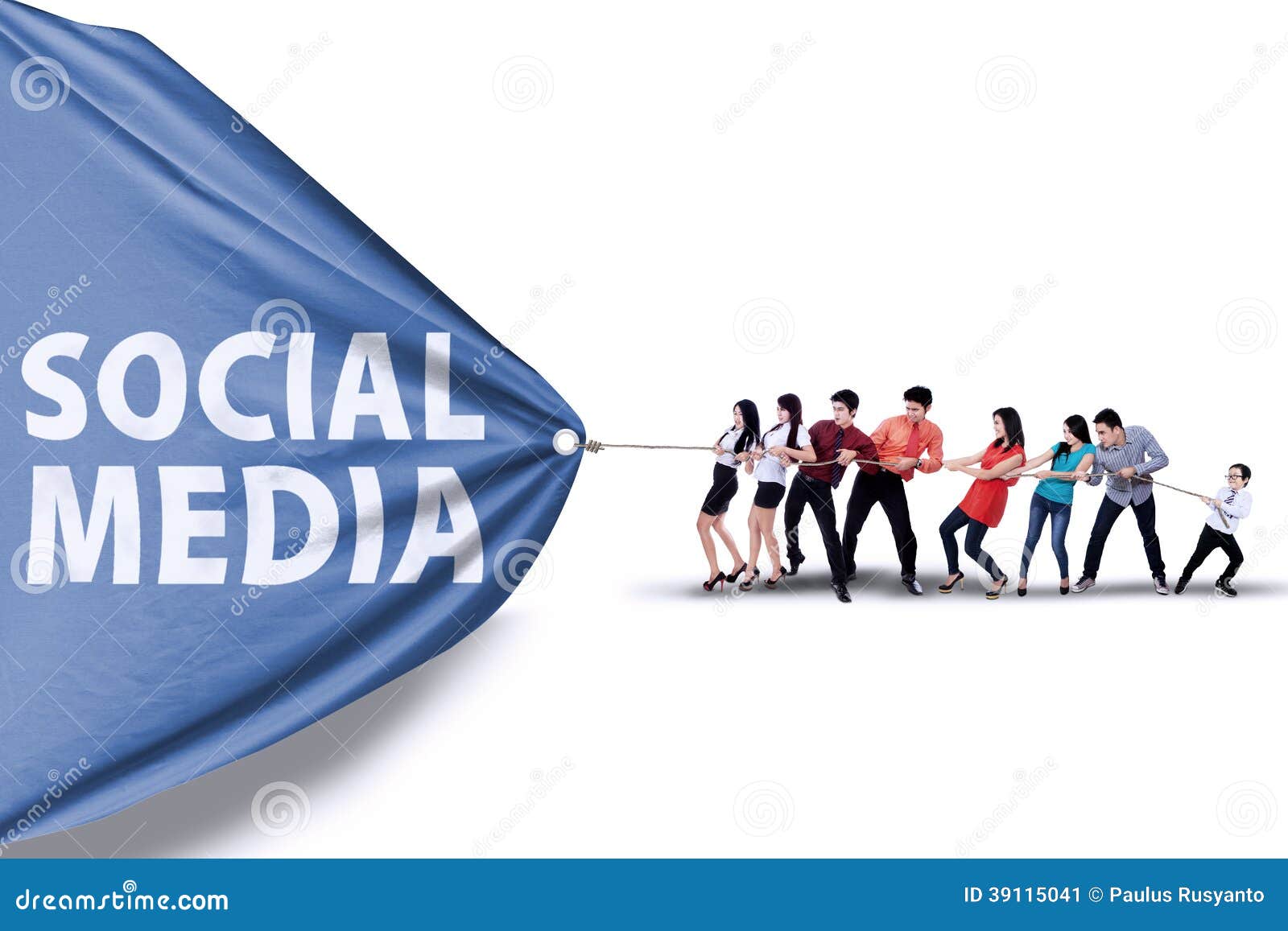 Businessteam Pulling a Banner of Social Media Stock Image - Image of ... Businessteam Pulling a Banner of Social Media Stock Image - Image of ...